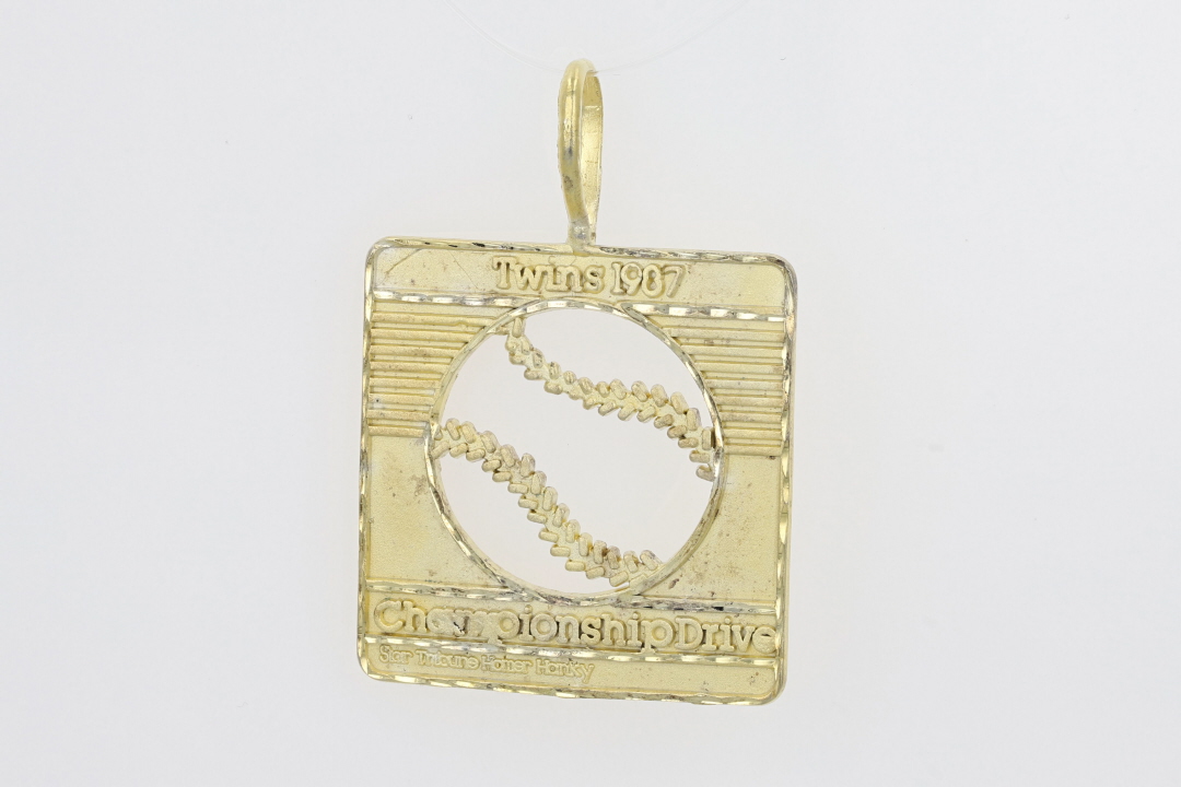 MN Twins 1987 Championship Drive Homer Hanky Pendant w/o Chain Sterling ...