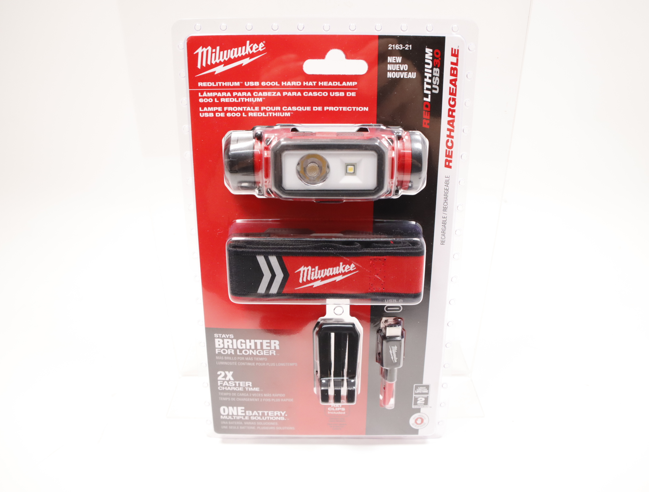 Milwaukee 2163-21 LED Cordless Helmet Headlamp 600 Lumens 3461