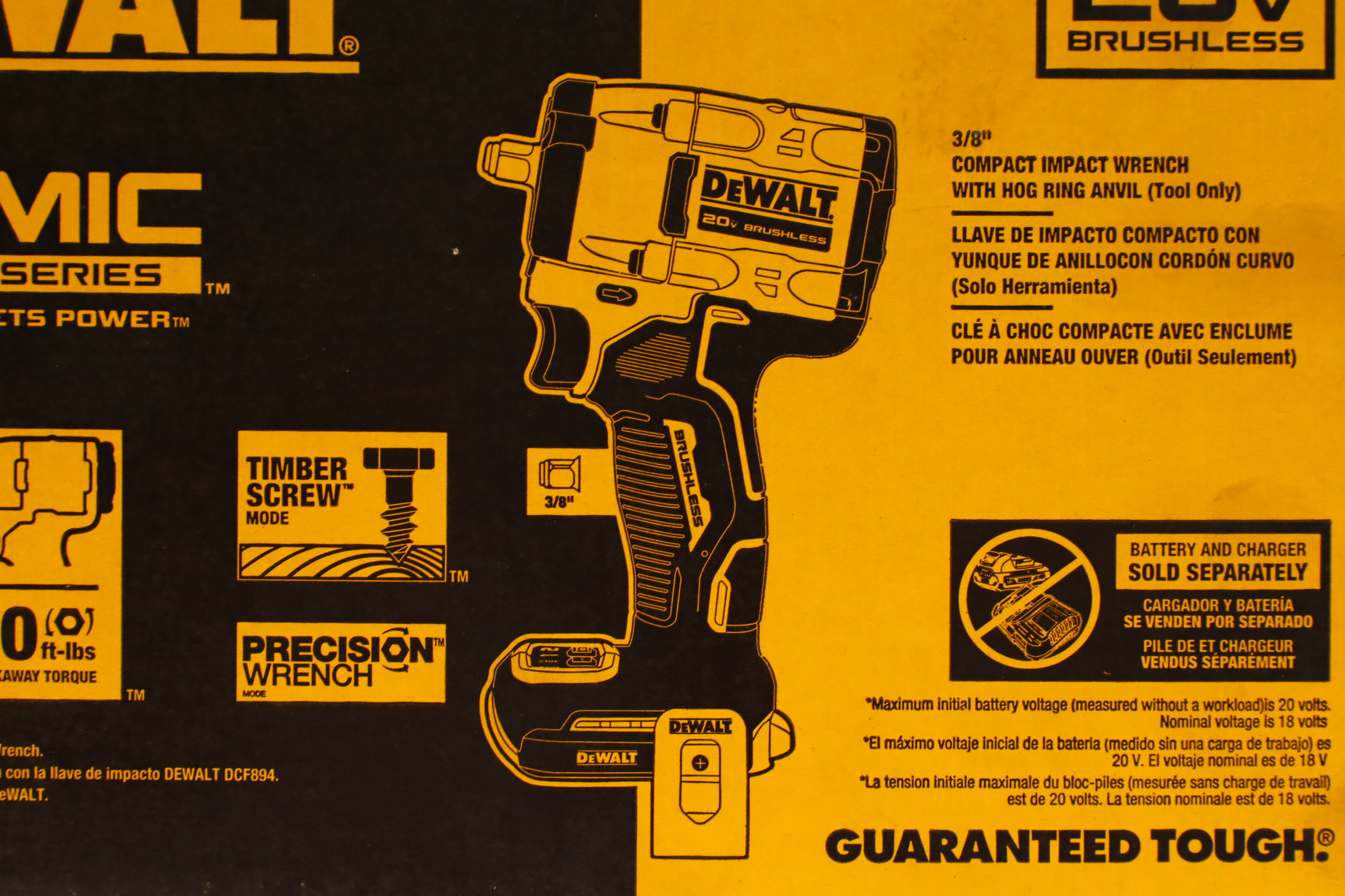 DeWalt DCF923 ATOMIC 20V MAX Brushless 3/8" Cordless Impact Wrench