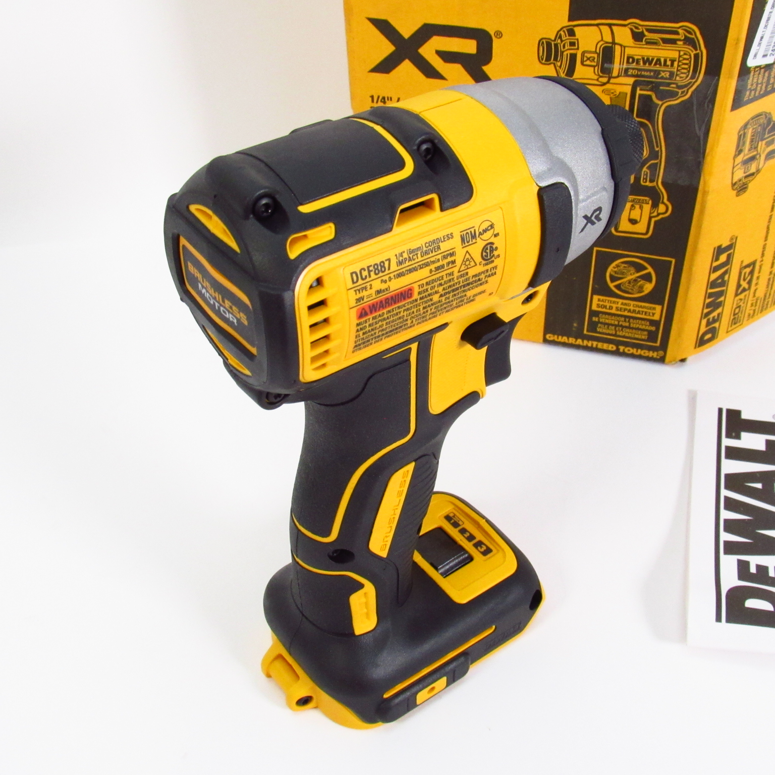 DeWalt XR DCF887B 20V 1/4'' 3-Speed Brushless Impact Driver - Tool Only