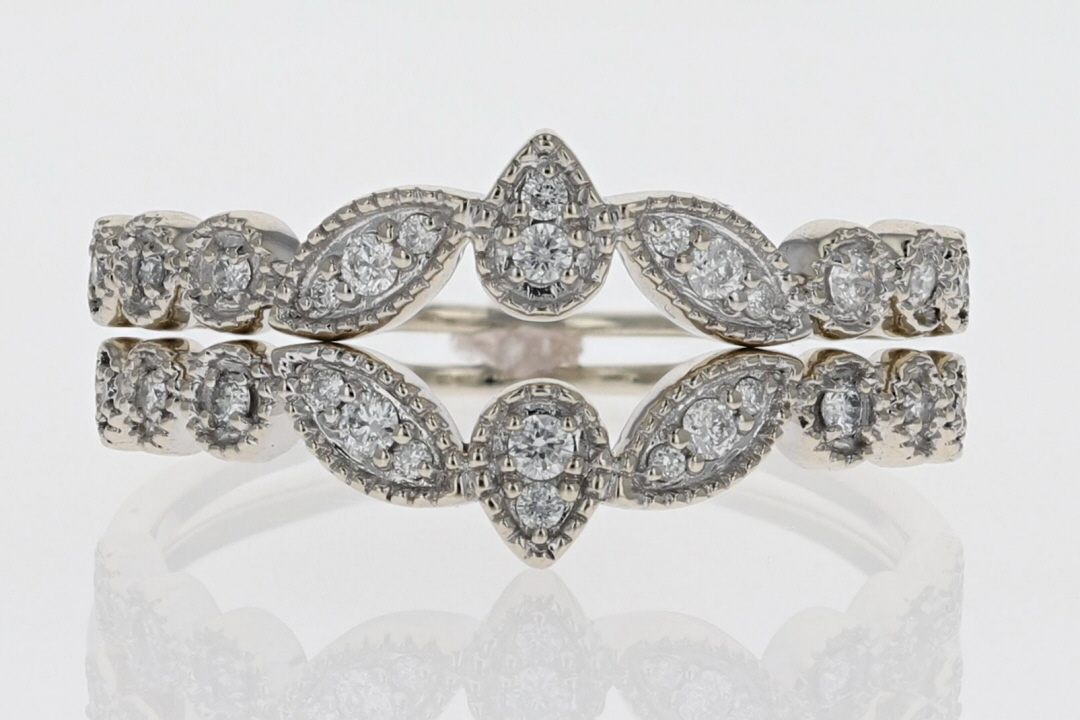 .33ctw Round Diamond Solitaire Wrap Wedding Band Rings 14k White Gold ...
