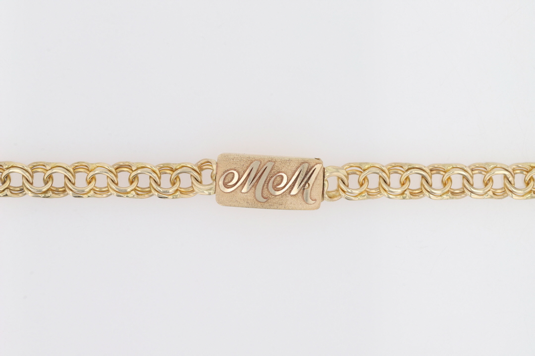 6.0mm Double Link "MOM" Chain 22.5" Necklace 10k Yellow Gold 30.63 Grams