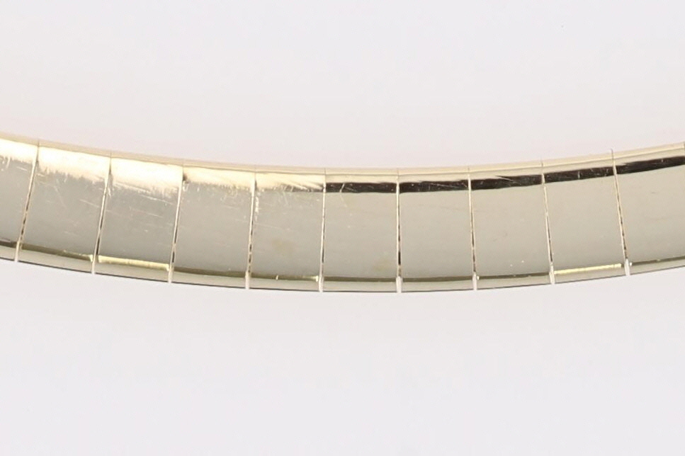 3mm Omega Link Chain 17.5" Necklace 14k Yellow Gold Italy 20.68 Grams