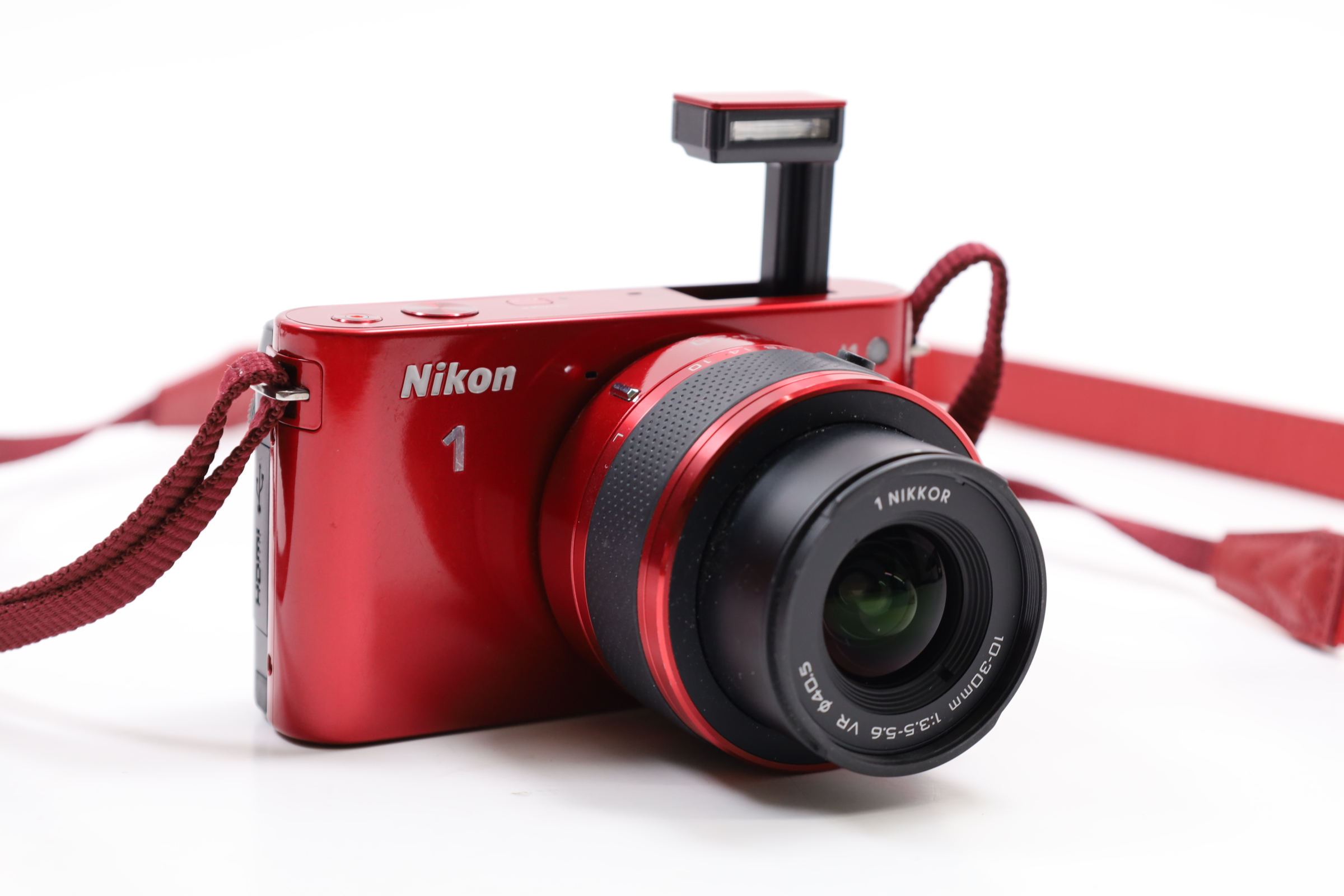 Nikon 1 J1 10.1MP 1080p Mirrorless Digital Camera - Red