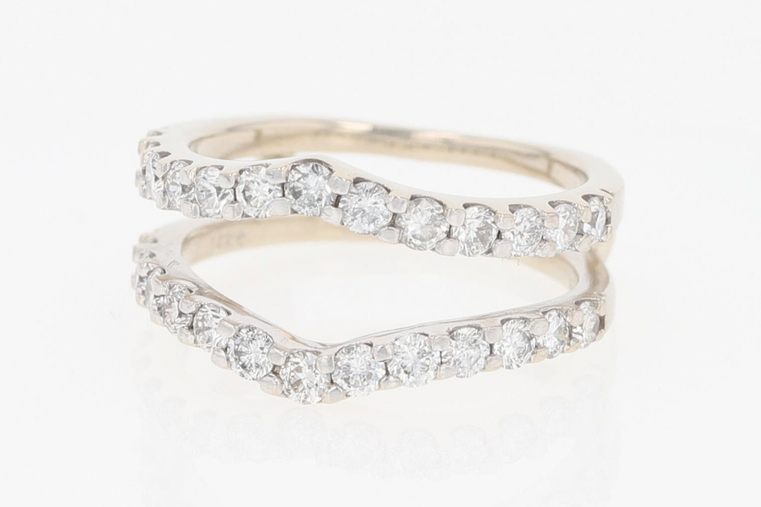 .81ctw Round Diamond Solitaire Wedding Enhancer Ring 14K White Gold ...