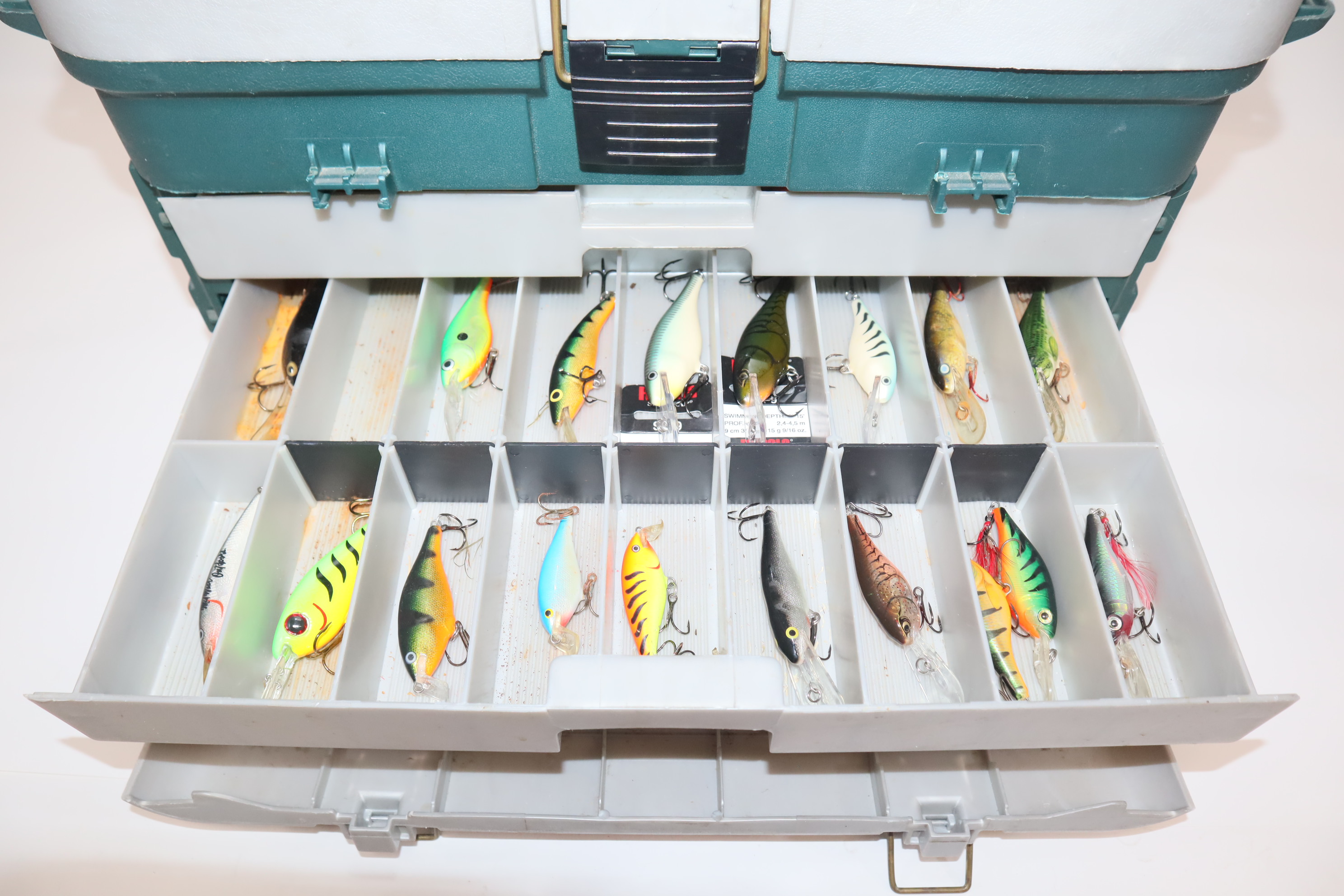 Plano 758005 Green & Gray Four-Drawer Fishing Tackle Box ...