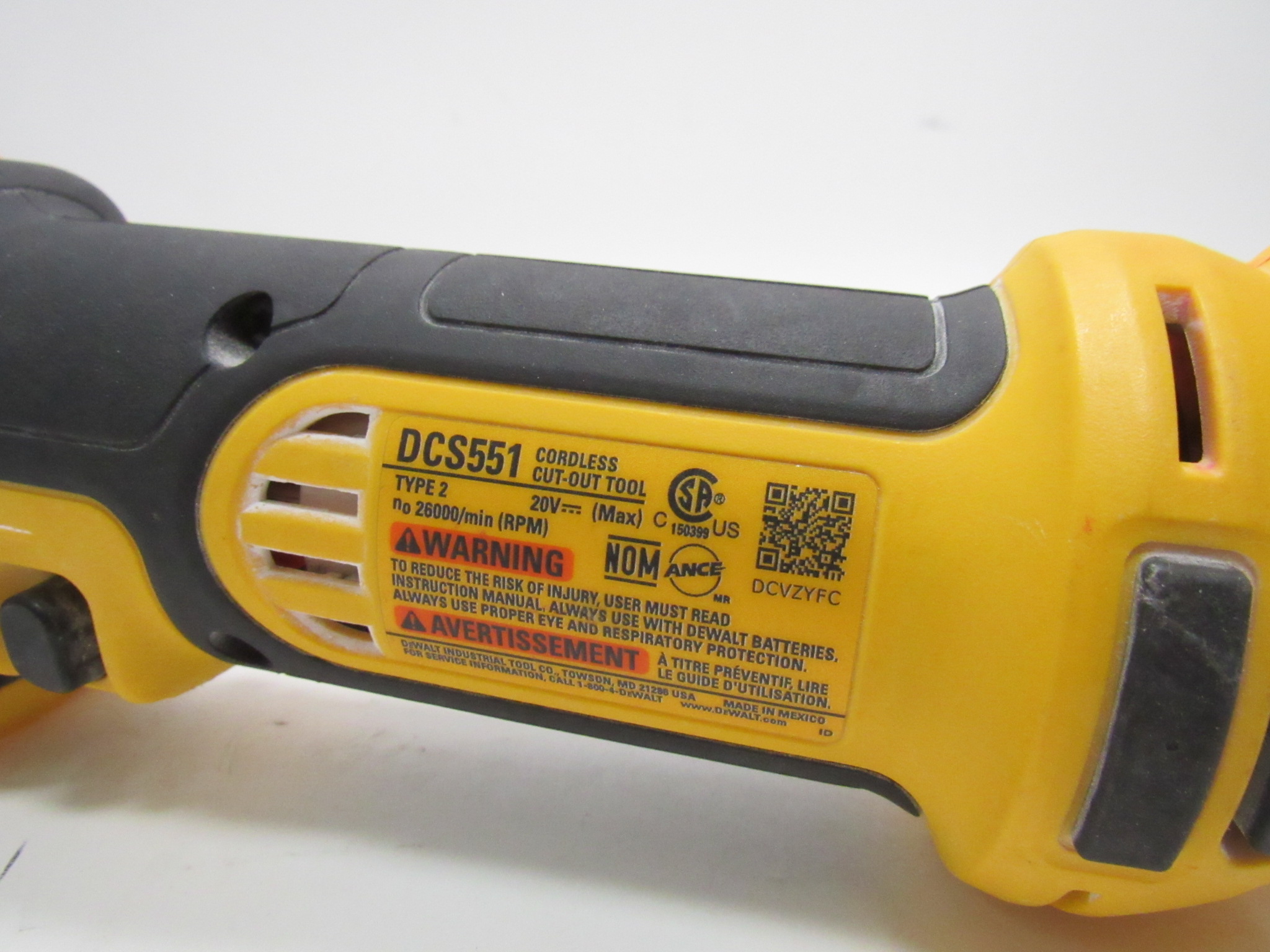 DeWalt DCS551 1-Speed Cordless 20-Volt Max Cutting Rotary Tool