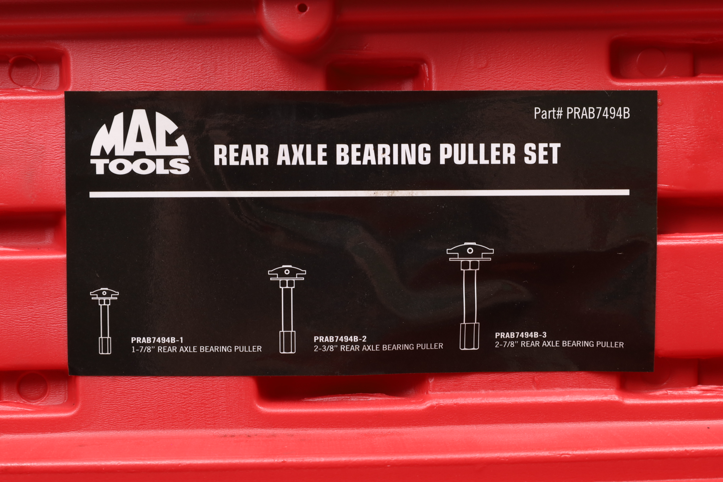 Mac Tools PRAB7494B 3-Piece Rear Axle Wheel Bearing Puller Set