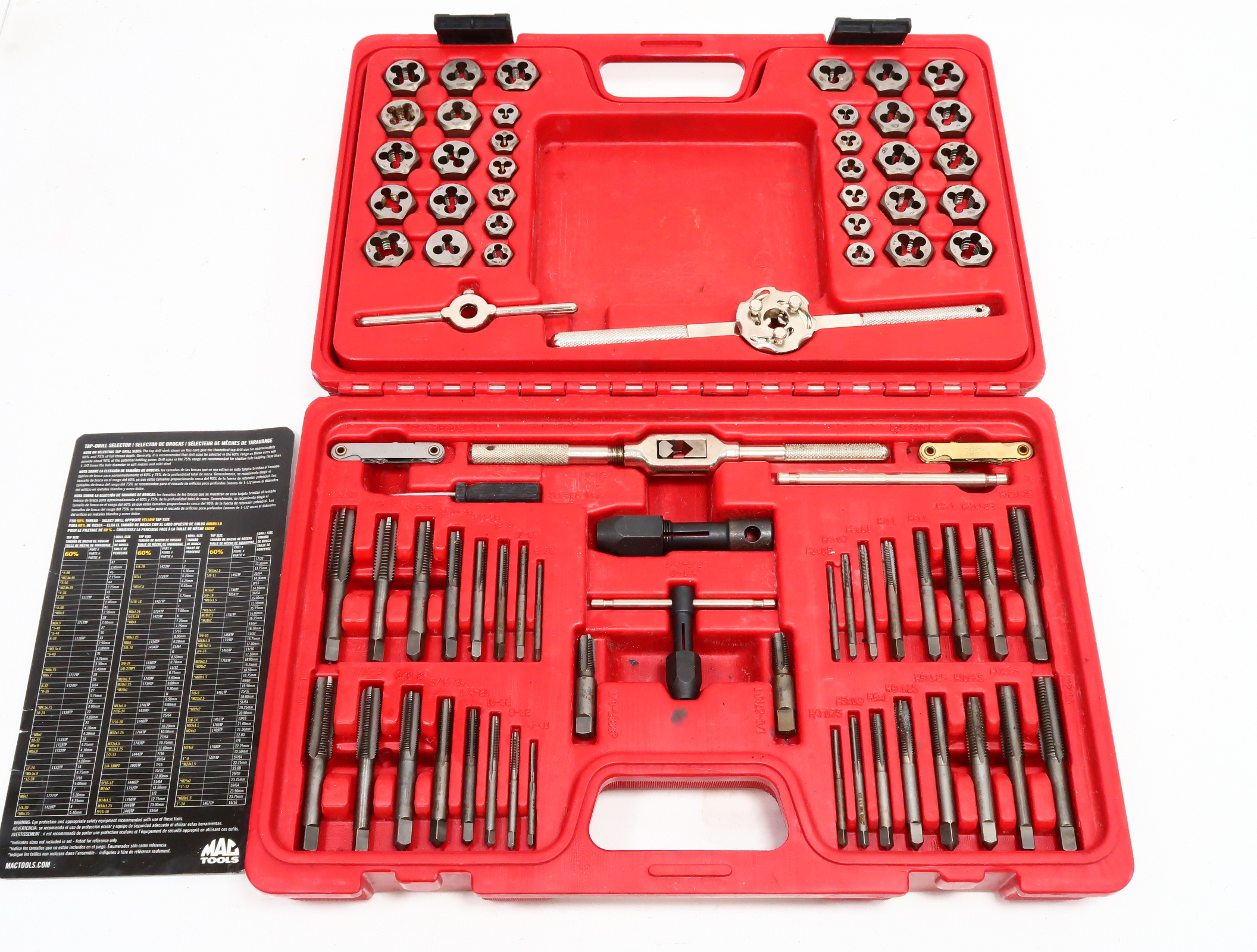 Mac Tools 76 Piece Tap and Die Set TD76COMBOS US
