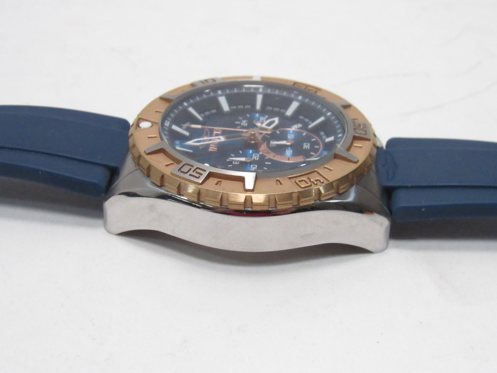 Invicta 22523 Men's Aviator Stainless Steel Quartz Watch Silicone Strap ...