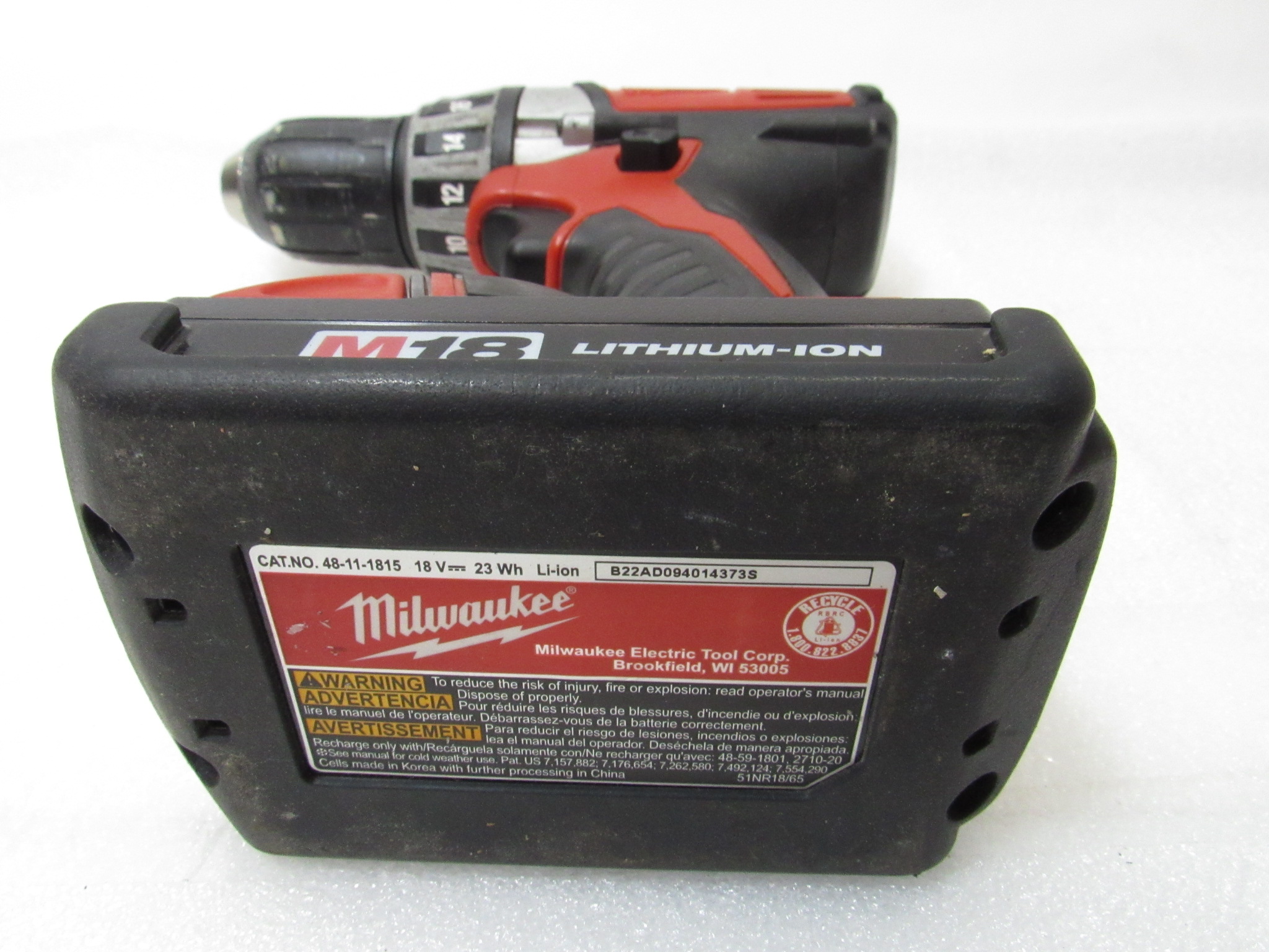 Milwaukee 2601-20 M18 Cordless 1/2" Compact Drill/Driver
