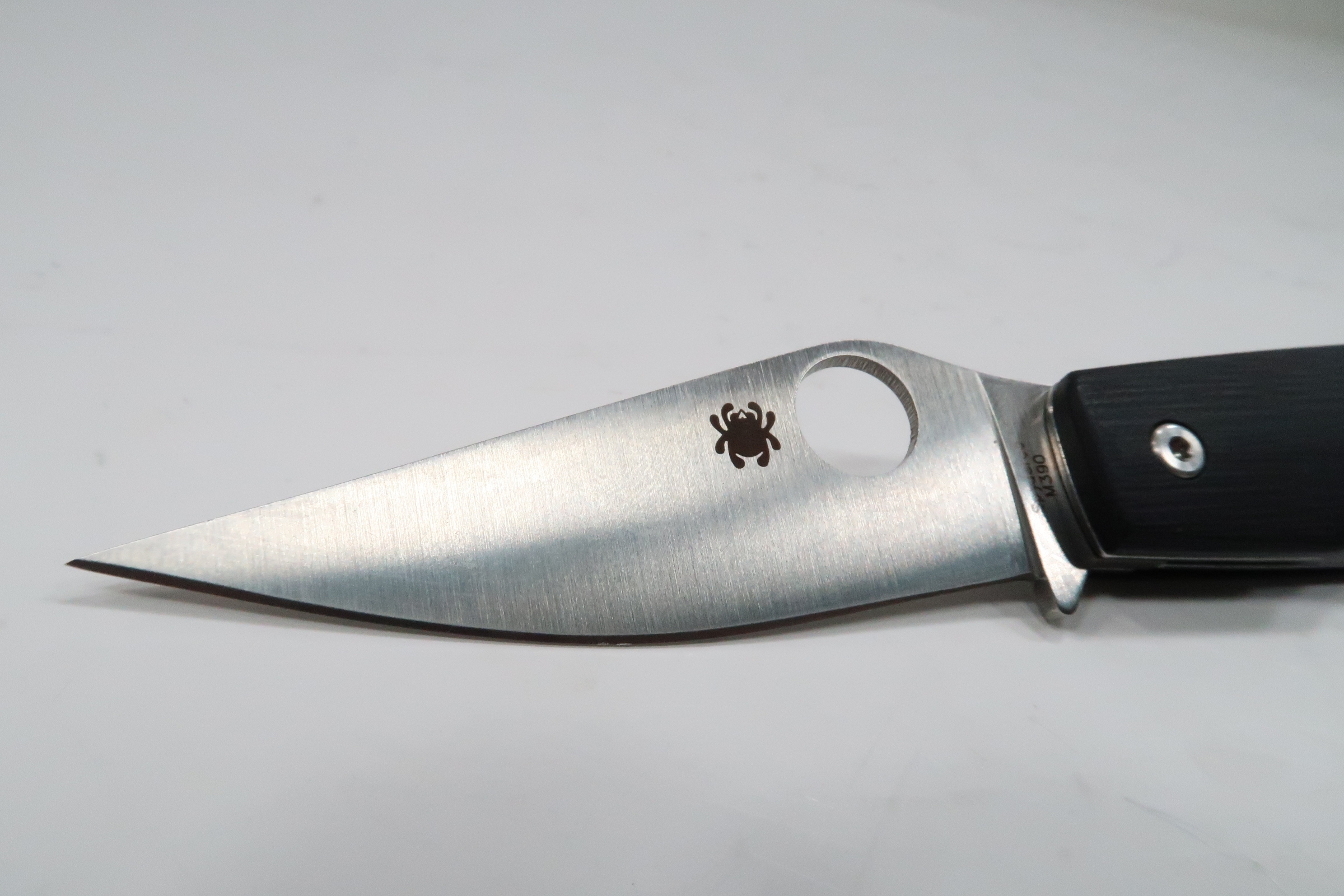 Spyderco C257GP Pattadese Liner Lock Black G-10 3.2" Satin M390 Knife ...
