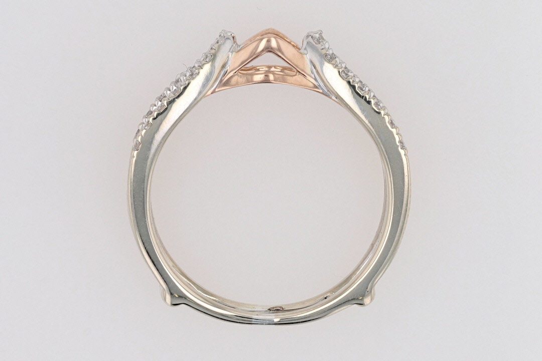 .28ctw Round Diamond Wedding Band Ring Enhancer 14k Multi-Tone Gold ...