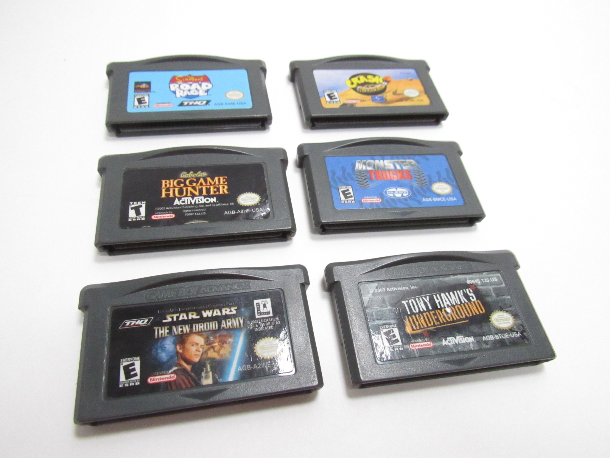 Nintendo AGB-001 Game Boy Advance Handheld Console 12 Game Bundle