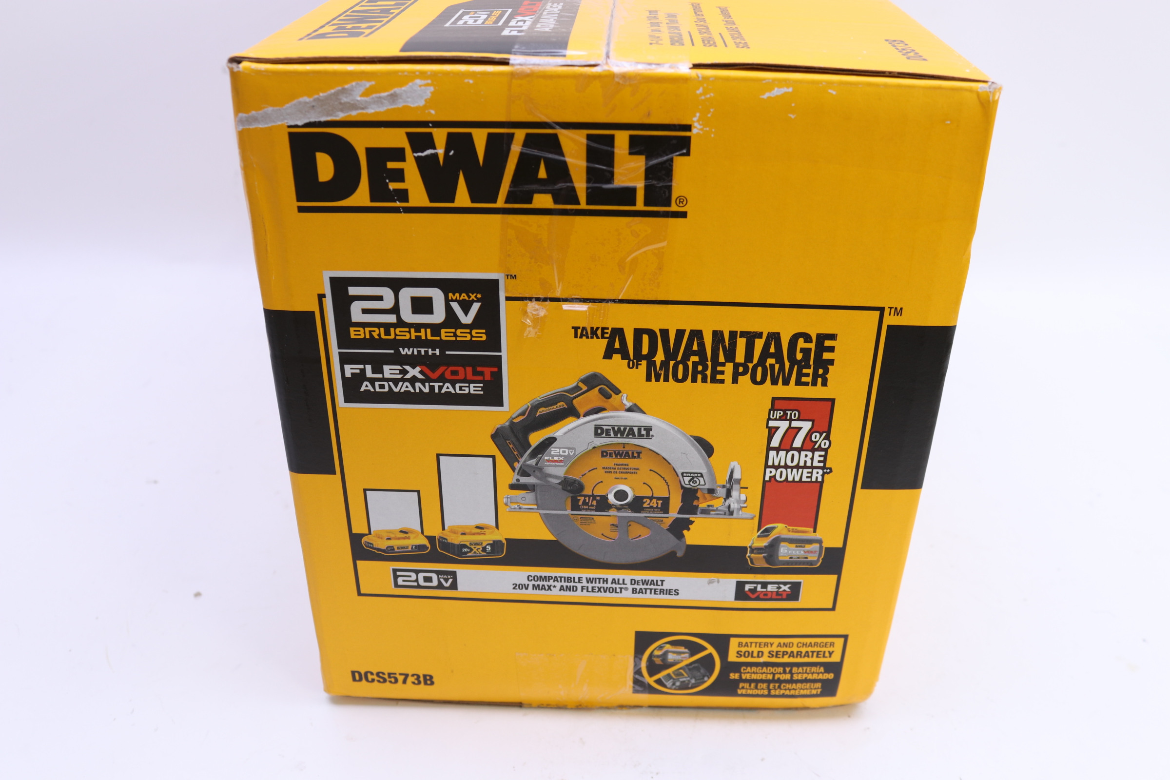 DeWalt DCS573B 20V MAX Cordless Brushless 7-1/4" Sidewinder Style ...