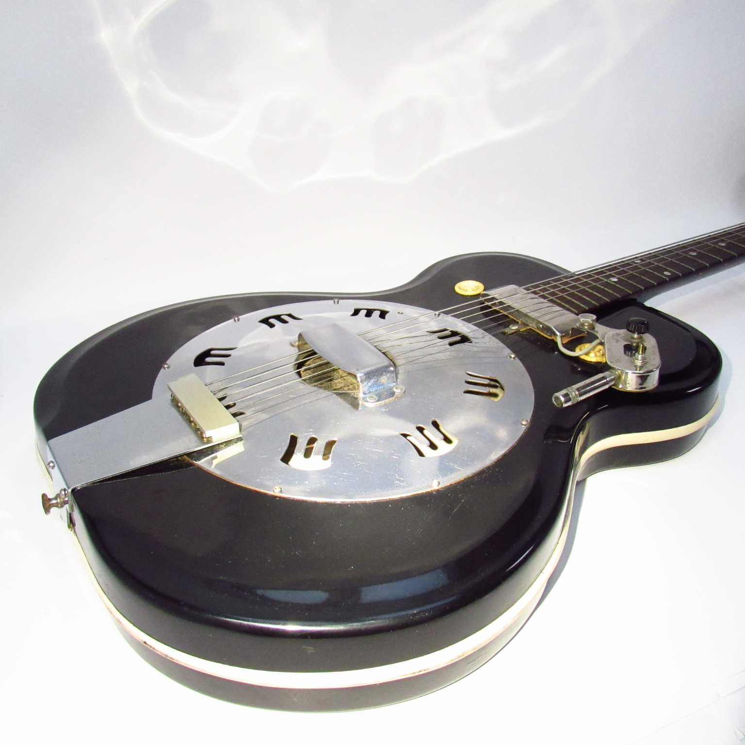 Airline Res-O-Glass Resonator 6-String Right-Hand Black Electric ...