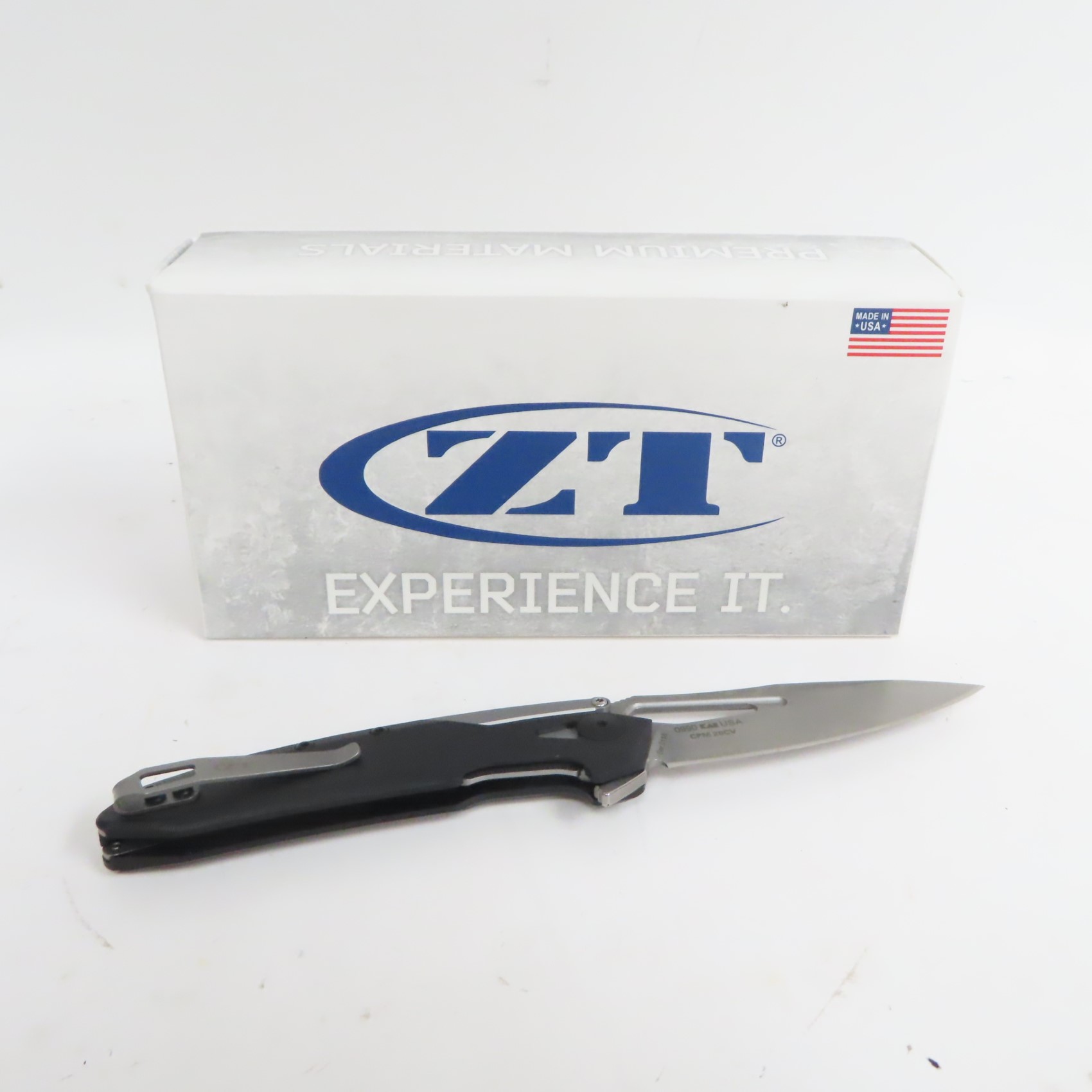 ZT Knives 0990 Folding Blade Frame Lock Straight Edge Knife - Black