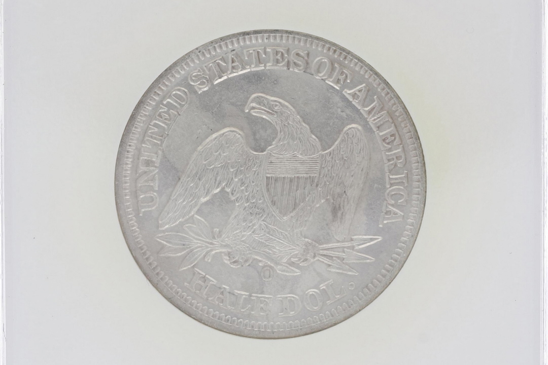 1858-O Half Dollar Seated Liberty SS Republic Shipwreck Effect NGC Sealed Case