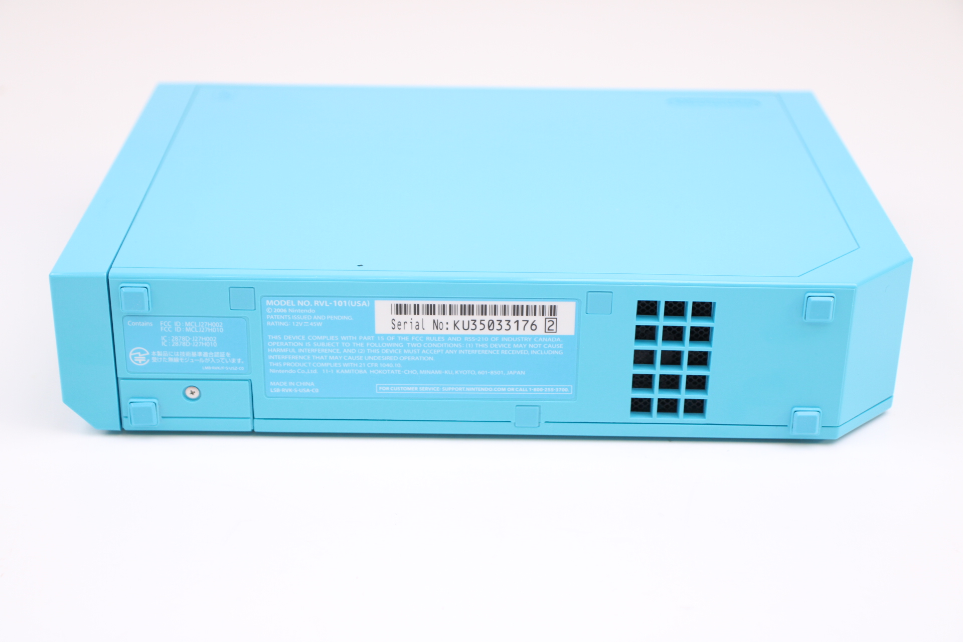 Nintendo Wii RVL-101 512MB Blue Body Home Video Gaming Console - 8531
