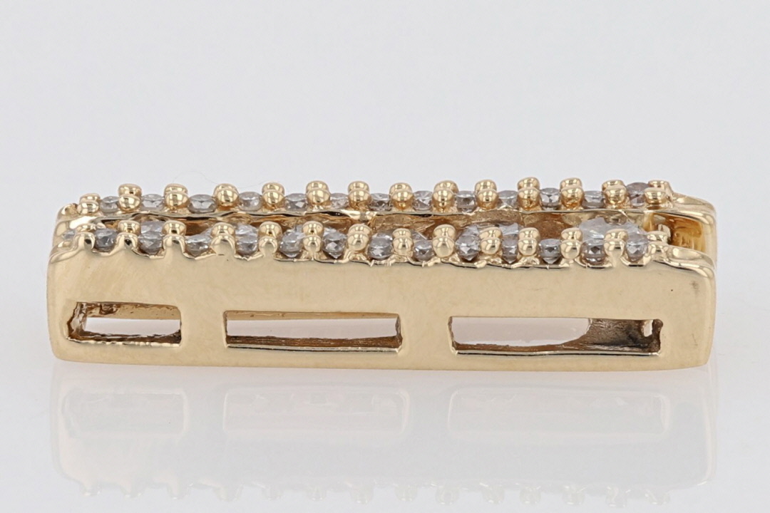 .51ctw Round Cut Diamond Channel-Set Pendant No Chain 14k Yellow Gold 1 ...