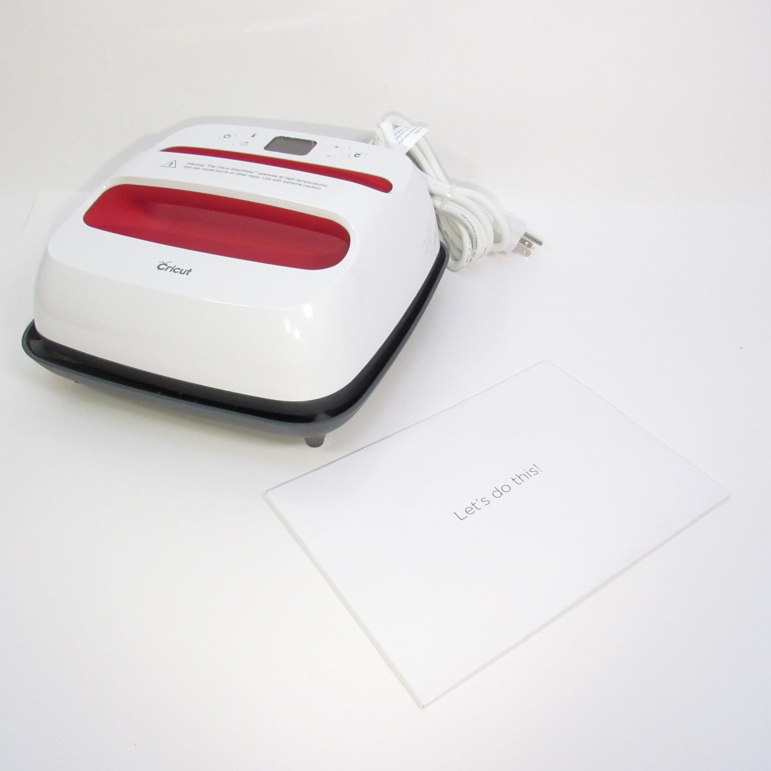 Cricut Easy Press 2 CHP180B2 9'' x 9'' Heat Press Machine - Red/White