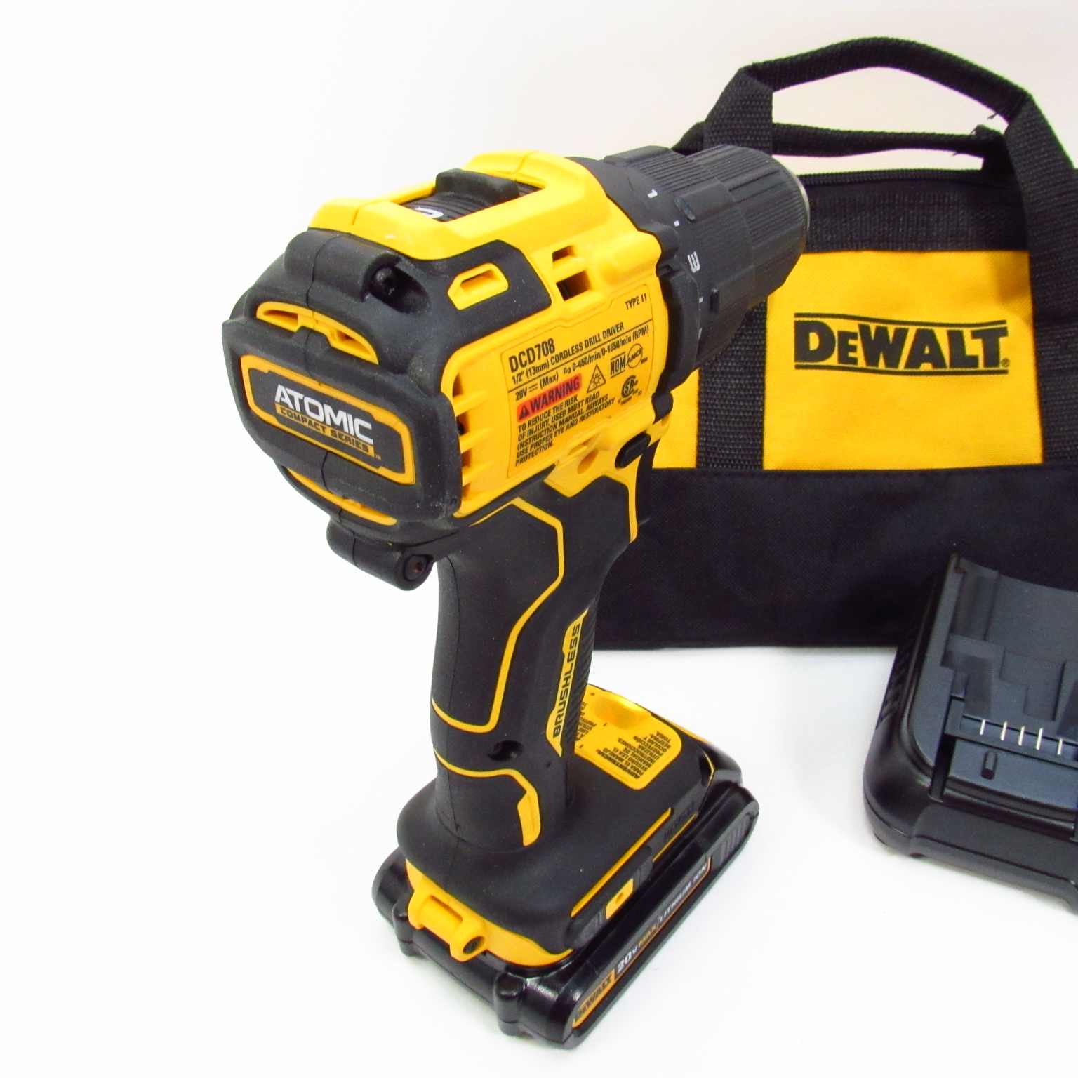 DeWalt DCD708 20V Lithium-ion 1/2'' Drive Cordless Drill/Driver Kit