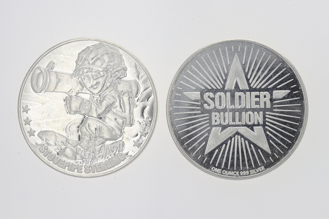 1oz Soldier Bullion & Inflation is Coming Series Sterling Silver Coins ...
