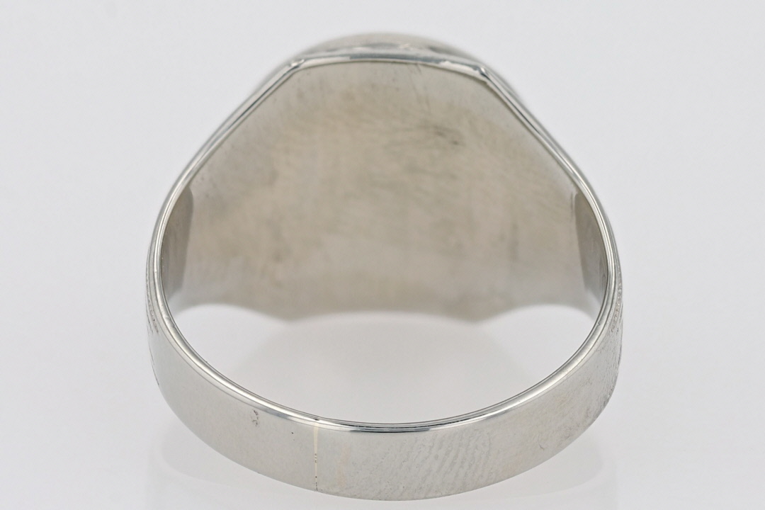 14.2mm Signet Coin Statement Ring 10k Multi-Tone Gold 7.20 Grams Size 7.25