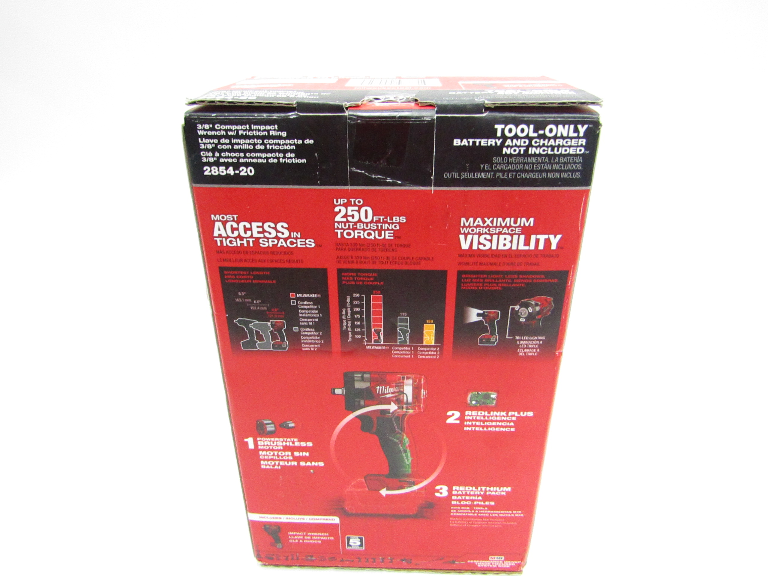 Milwaukee 2854-20 M18 FUEL Brushless Cordless 3/8" Compact Impact Wrench