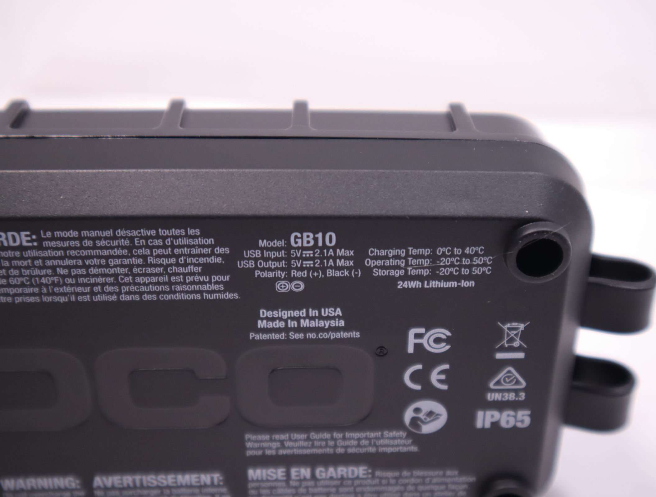 NOCO Boost GB10 Lithium Ultrasafe Jump Starter 12V Carrying Case 3223