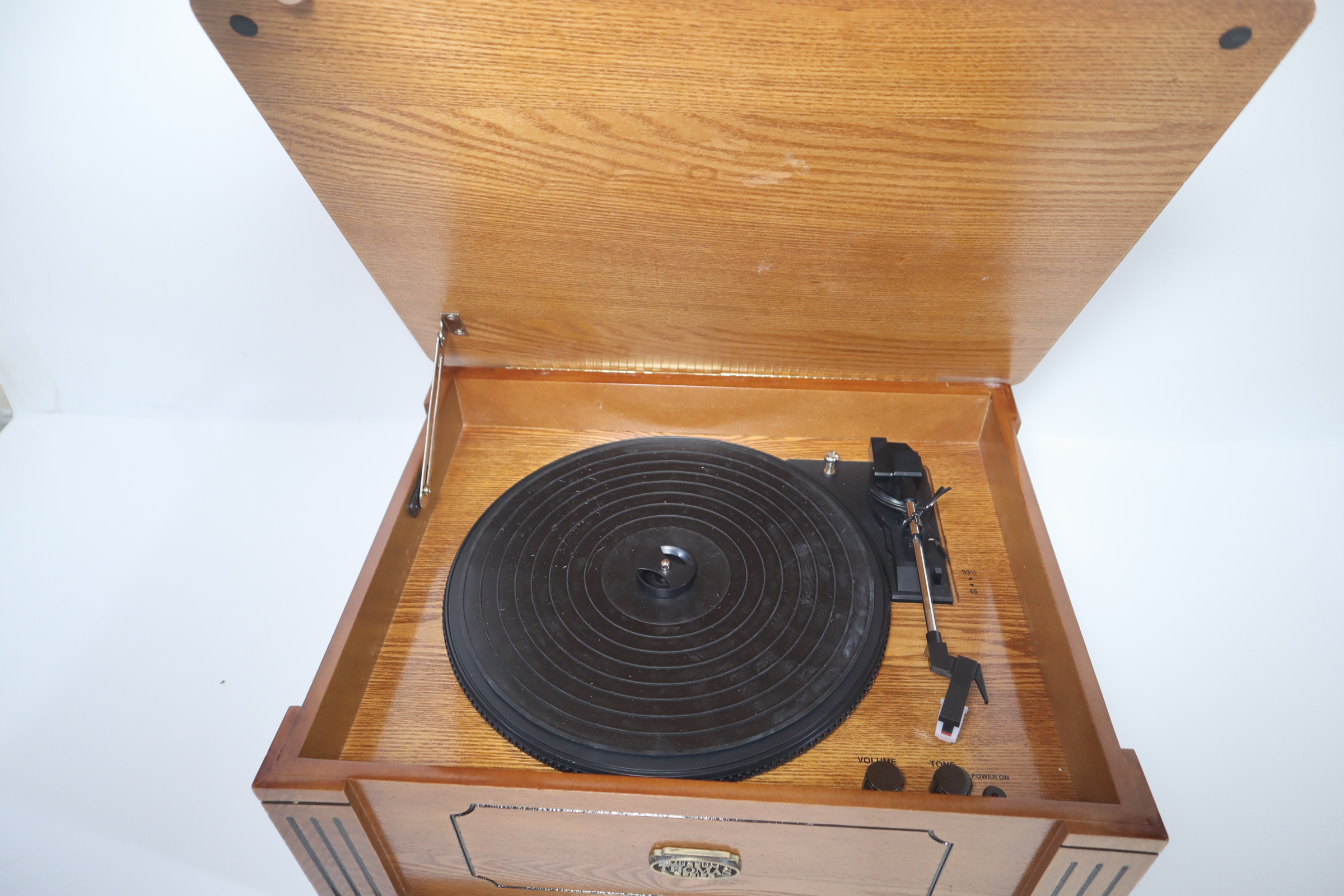 Thomas Museum Series TPC 747 O Brown Corded Turntable Record Player