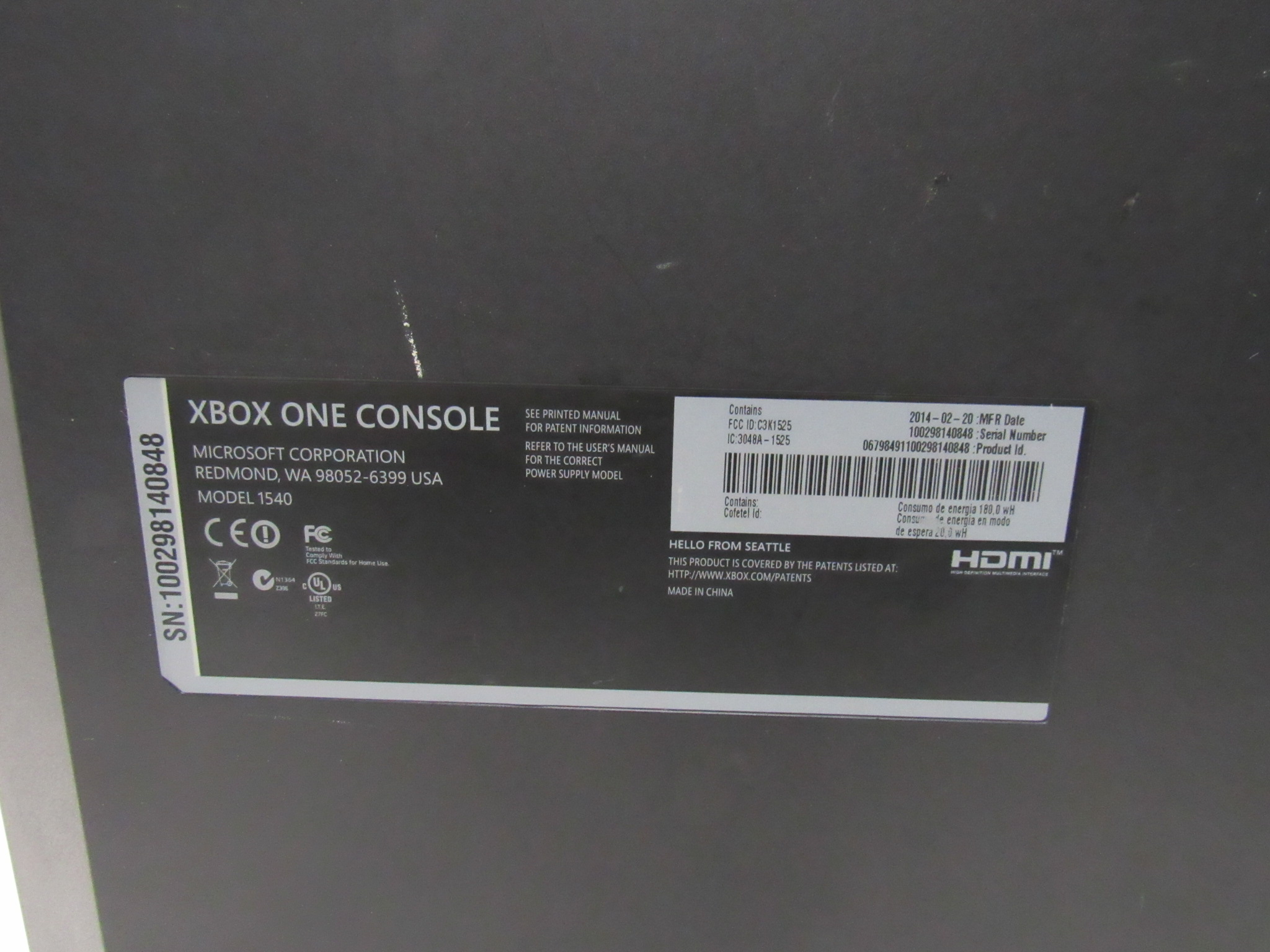 Microsoft Xbox One 1540 500GB Video Game Console 2973