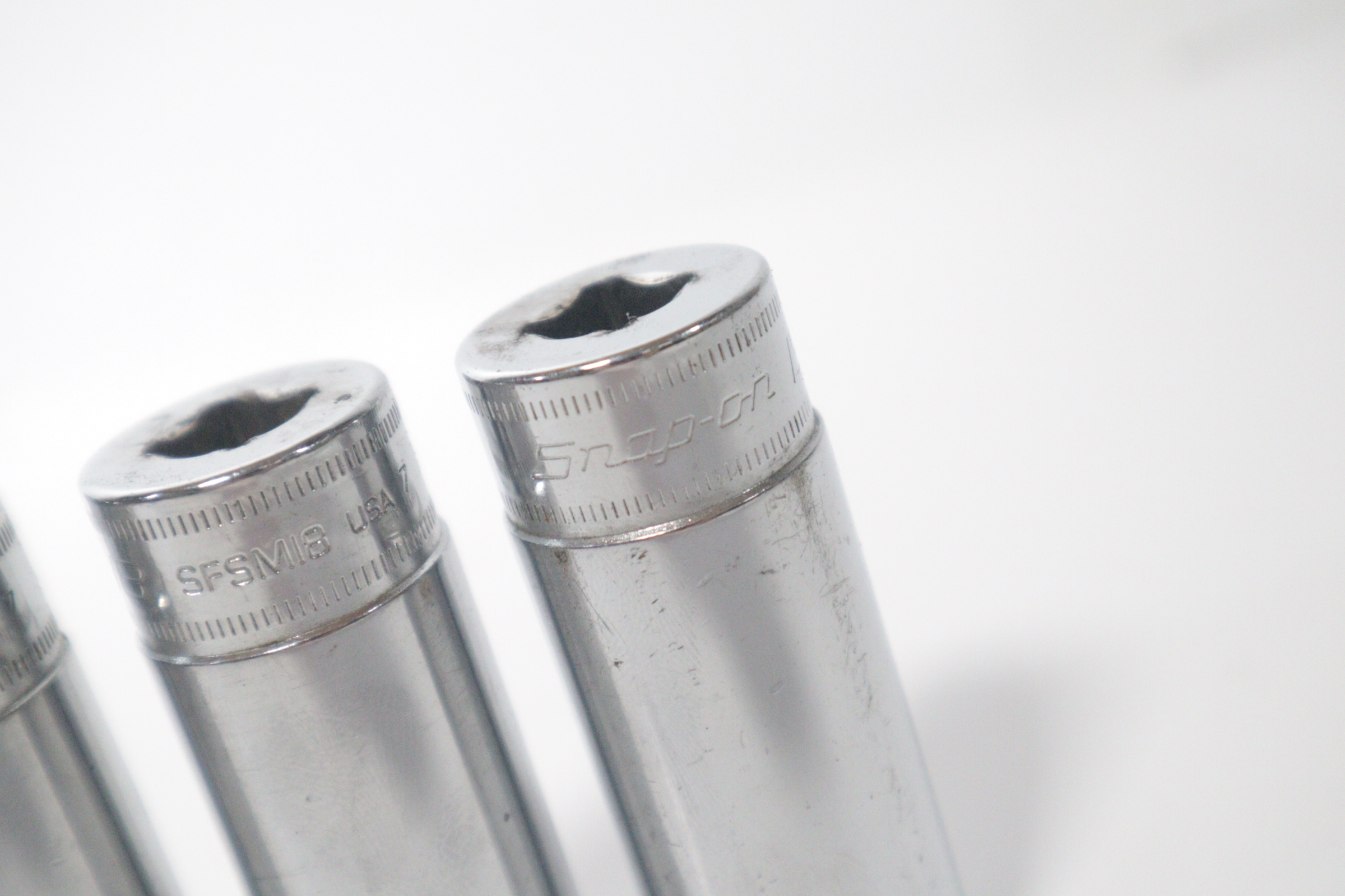 Snap-on Tools 212SFSMY 11Pc 3/8" Dr 6Pt Metric Flank Dr Deep Socket Set 9-19 mm