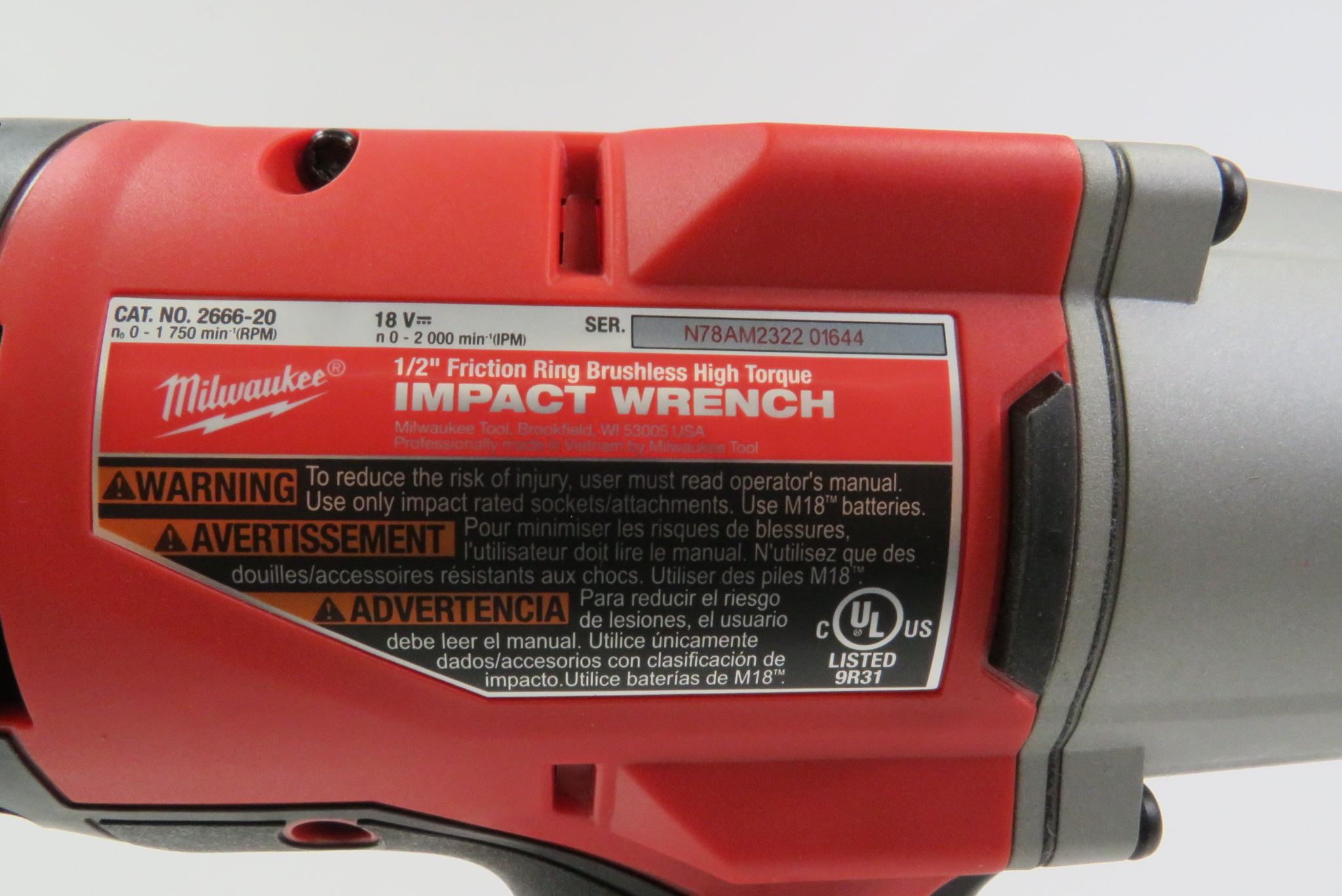 Milwaukee 2666-21B M18 18V Lithium-Ion Brushless Cordless 1/2" Impact ...