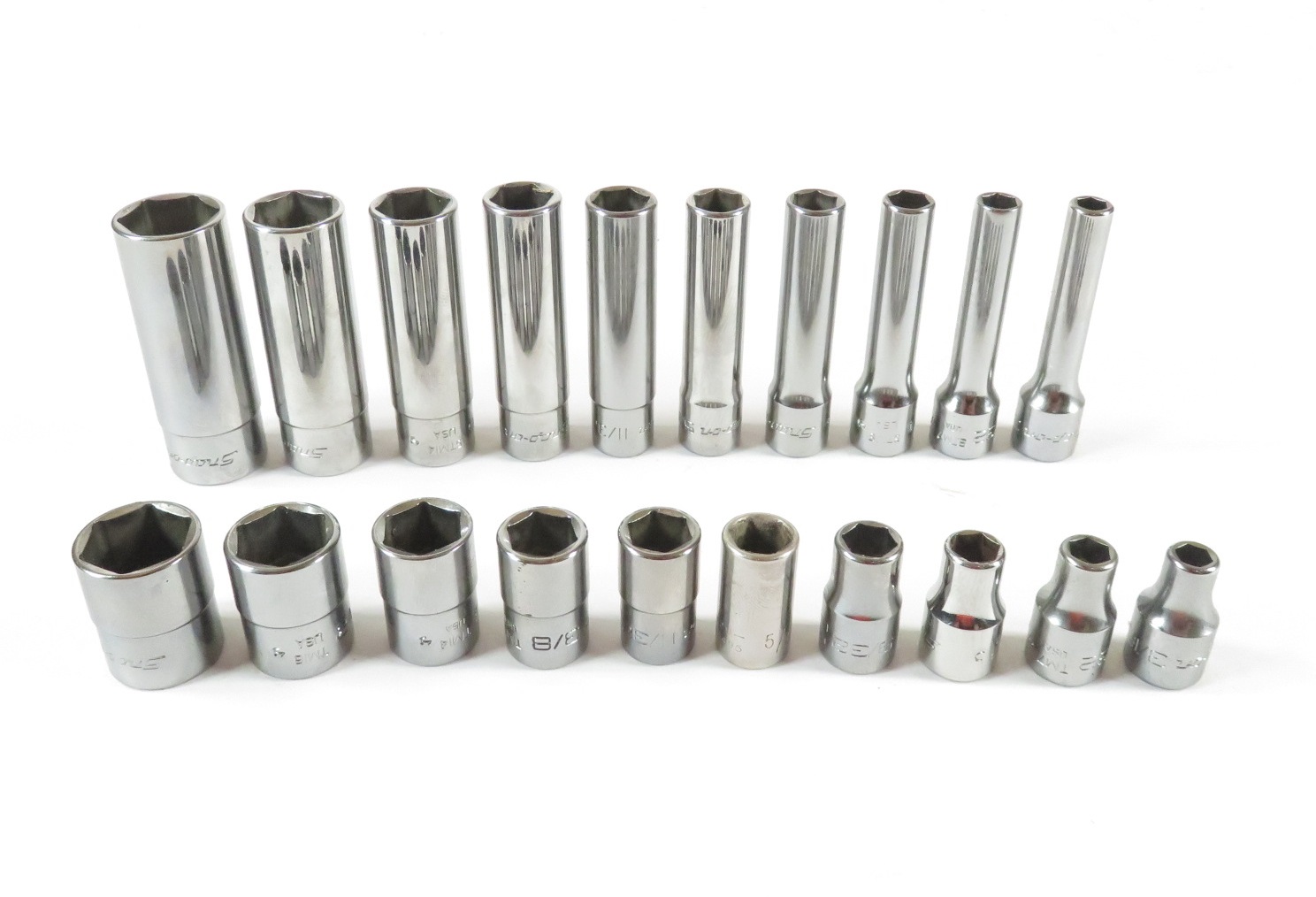 Snap-on Tools 120STTM 20pc 1/4" Dr. 6pt SAE Flank Drive Shallow/ Deep ...