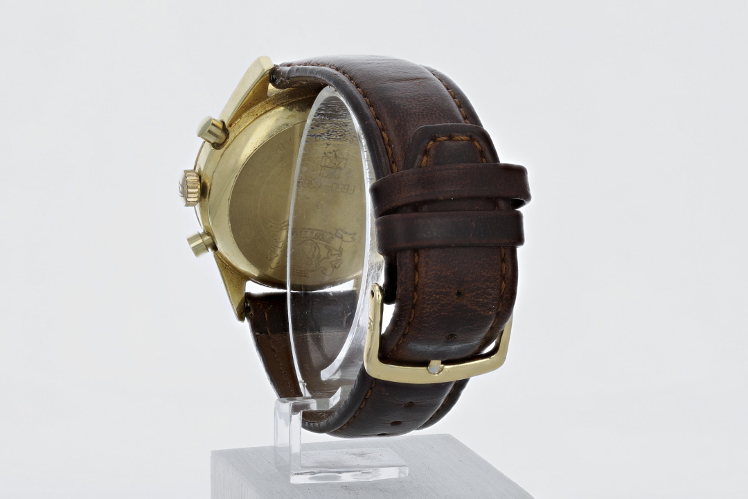 Festina Gold Dial Chronograph Leather Strap 18k Yellow Gold Men's ...