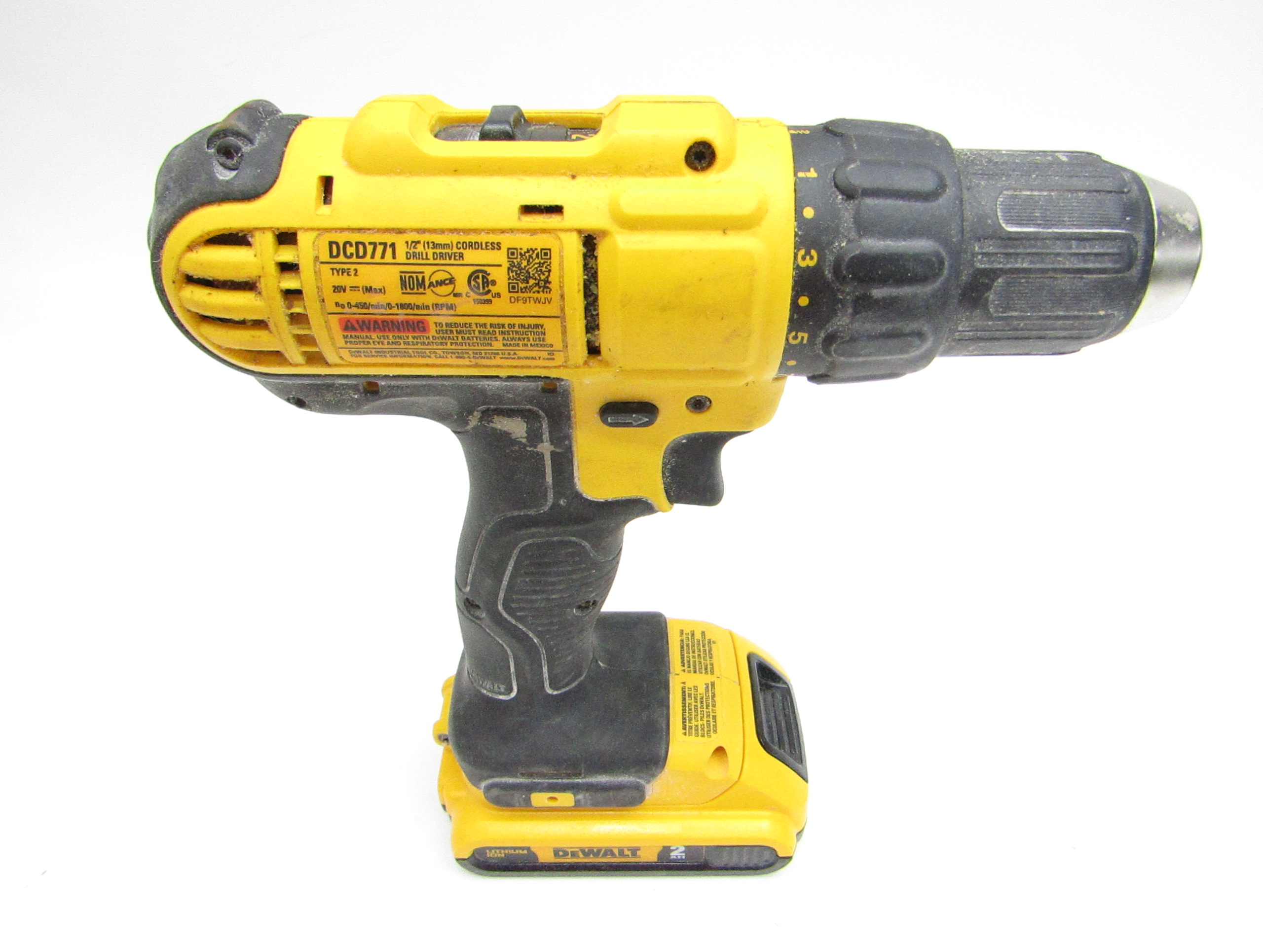 DeWalt DCD771 Drill Driver DCS369 Reciprocating Saw DCG416 Grinder Tool Set