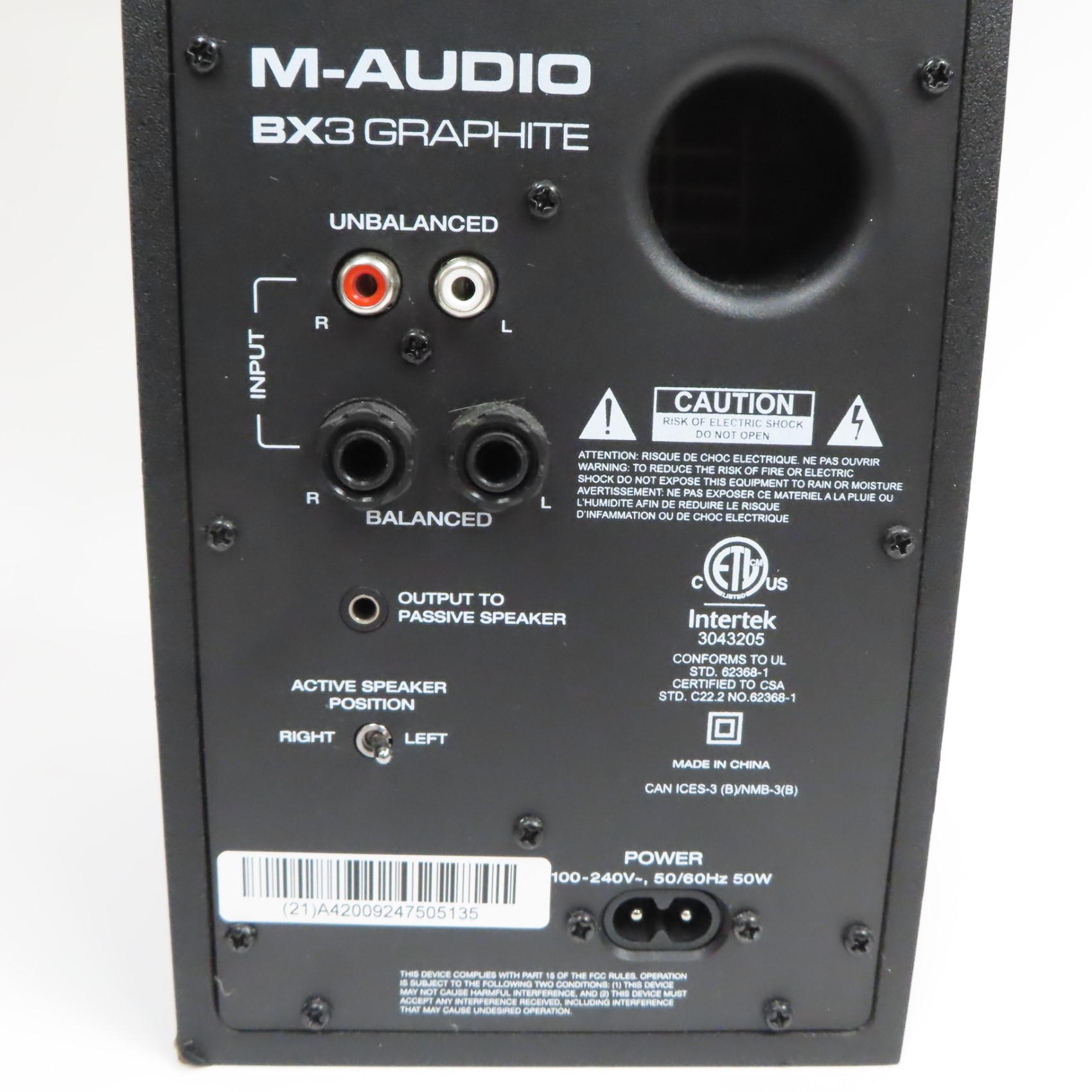 M-Audio BX3 GRAPHITE 3.5" Studio/Computer Reference Monitor Speakers