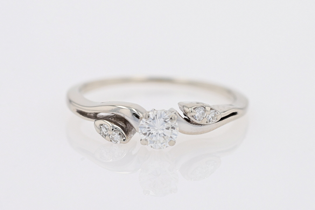 .40ctw Diamond Solitaire with Accents Engagement Ring 14k White Gold ...