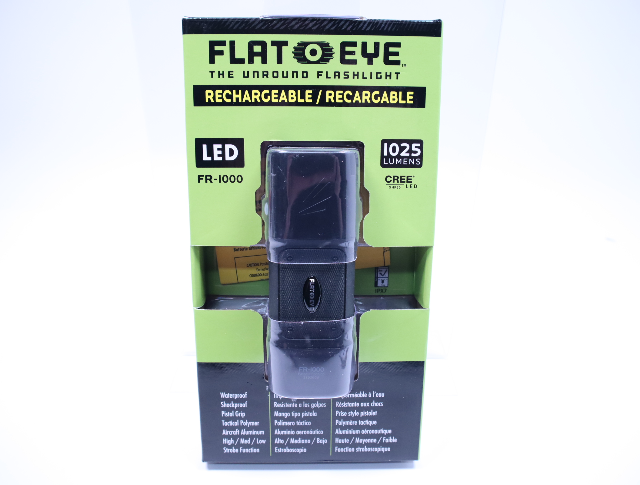 Panther Vision FlatEye FR-1000 Rechargeable Unround LED Flashlight 1025 ...