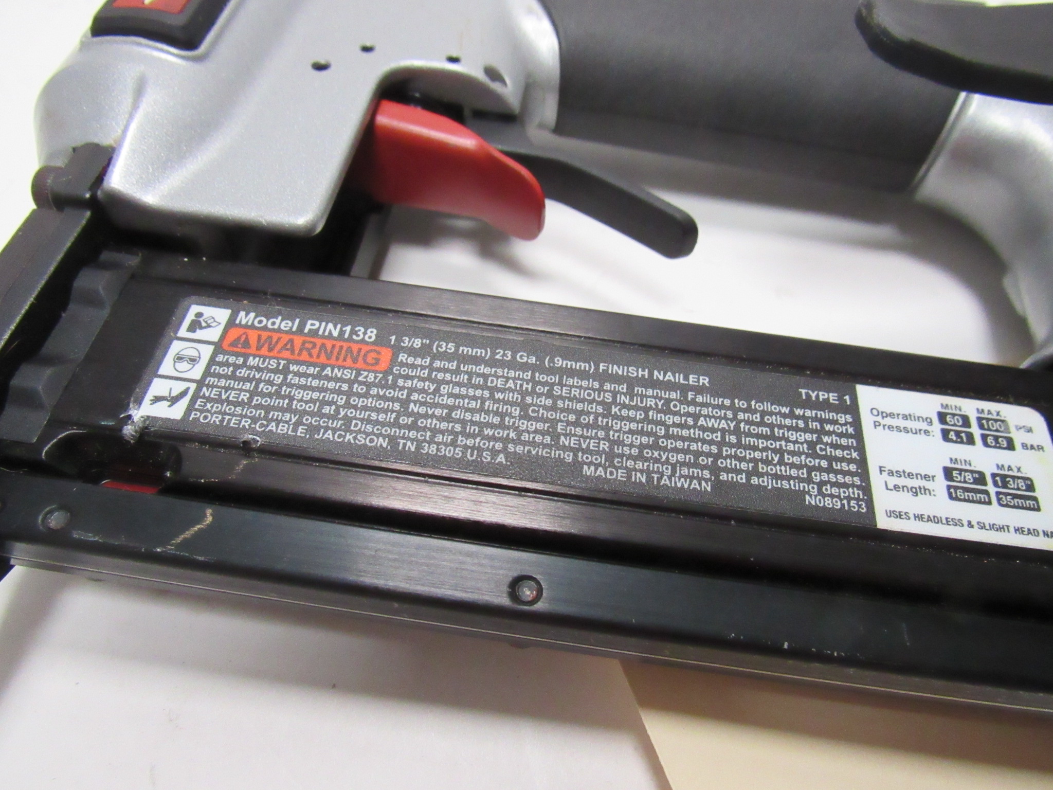 Porter-Cable PIN138 23 Ga. 1-3/8 in. Pin Nailer