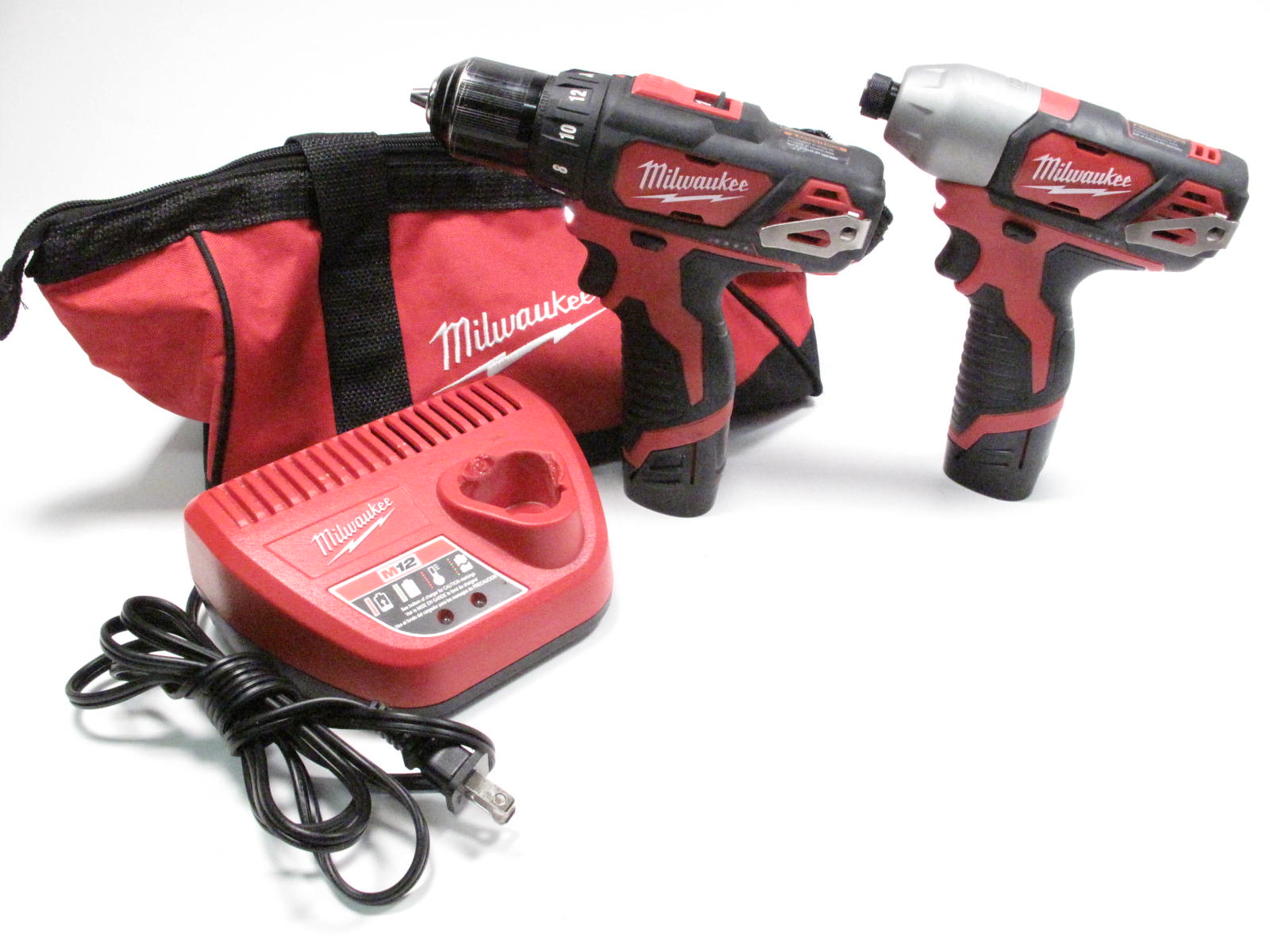 Milwaukee 2494-22 Two-Tool 12V Impact Driver - Drill/Driver Combo Set
