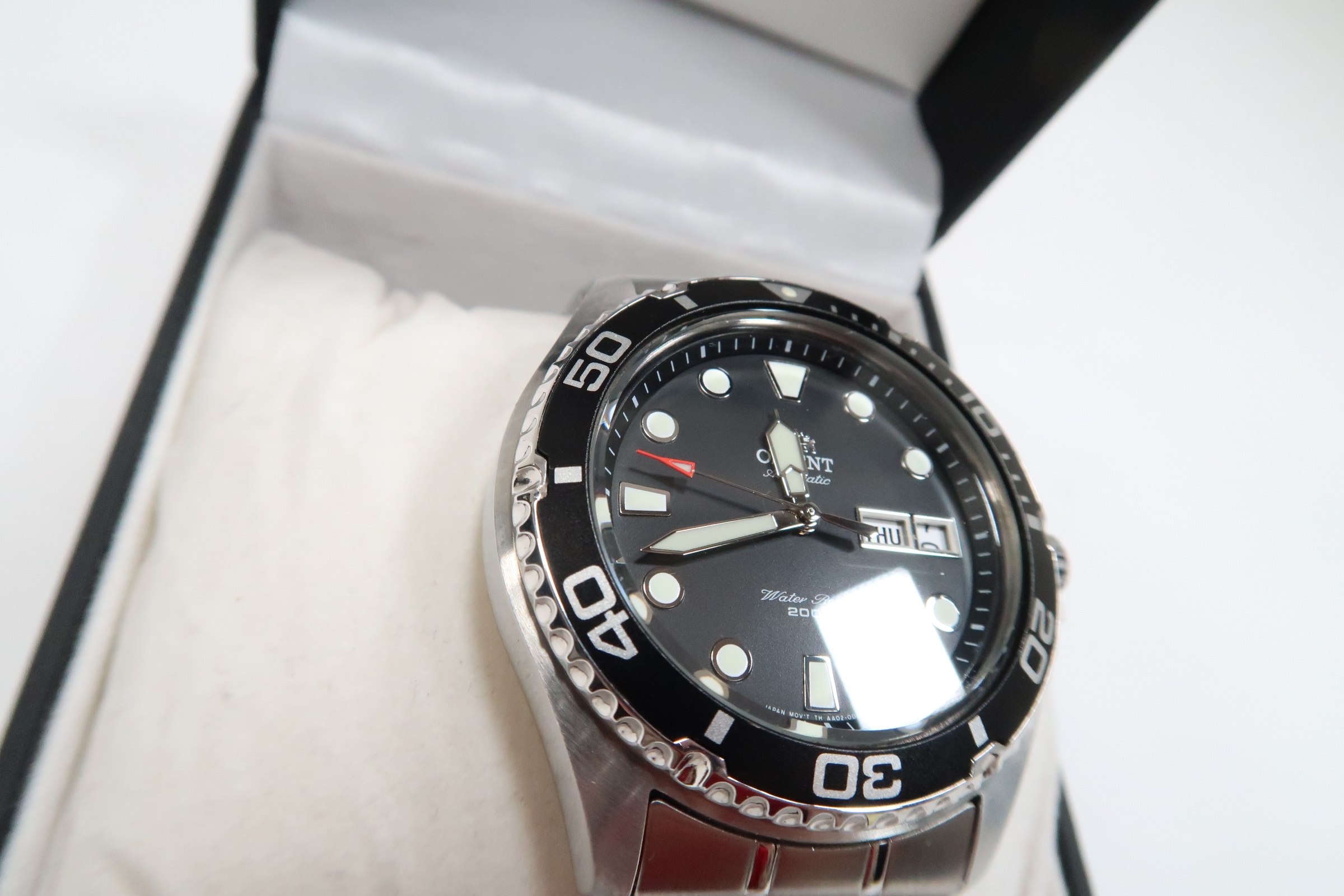 Orient Japanese 42mm Black Dial Automatic Stainless Steel Men's Wristwatch