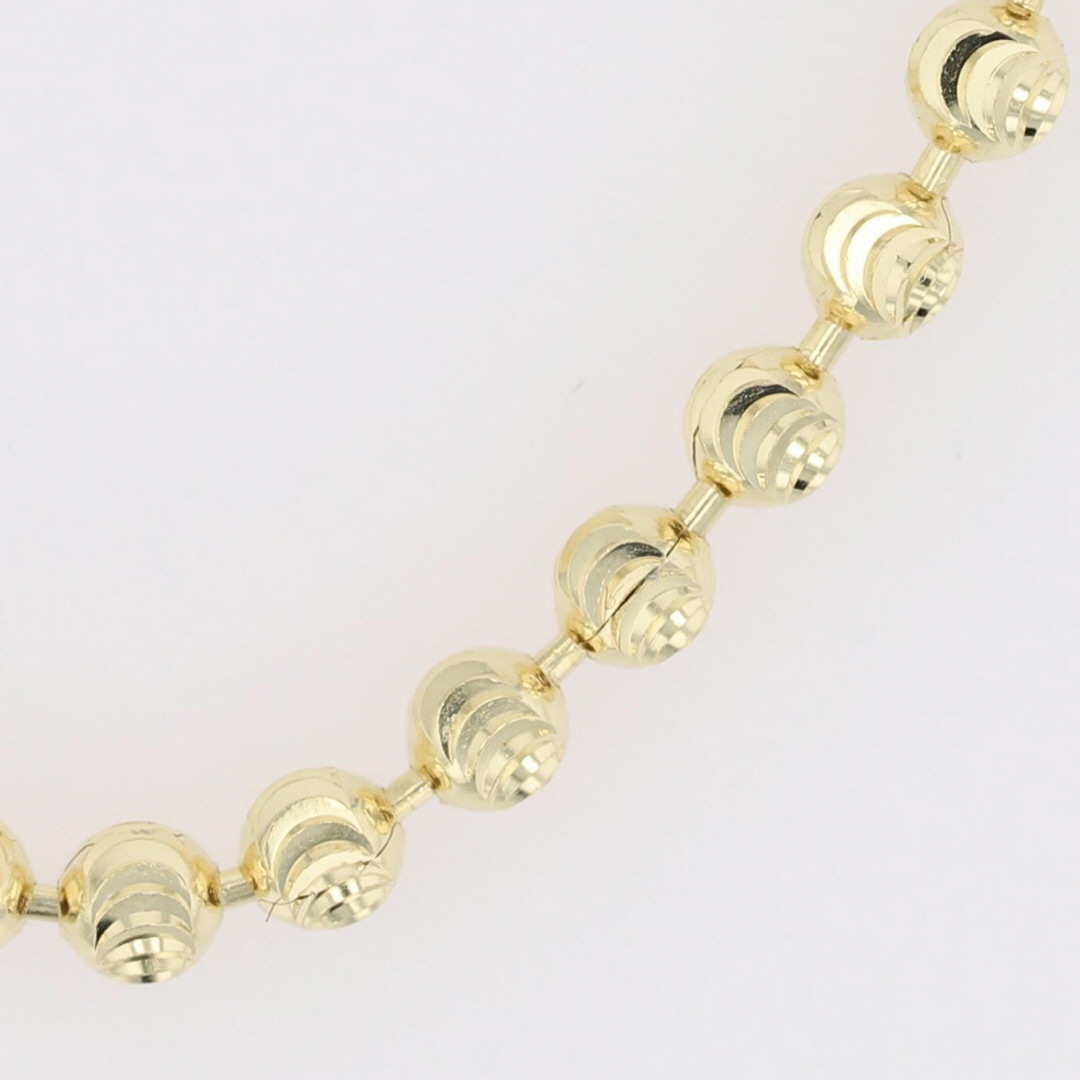 3mm Diamond Cut Beaded Link Chain 21.75" Necklace 10k Yellow Gold 13.37 ...