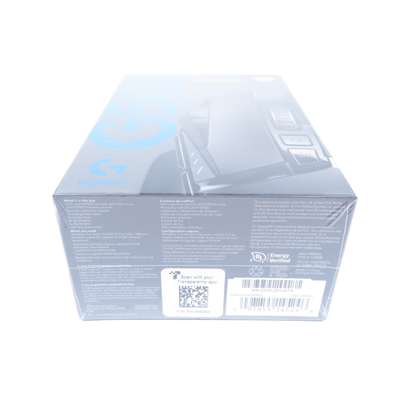 Logitech G502 910-005565 Lightspeed Wireless RGB Lighting Optical ...