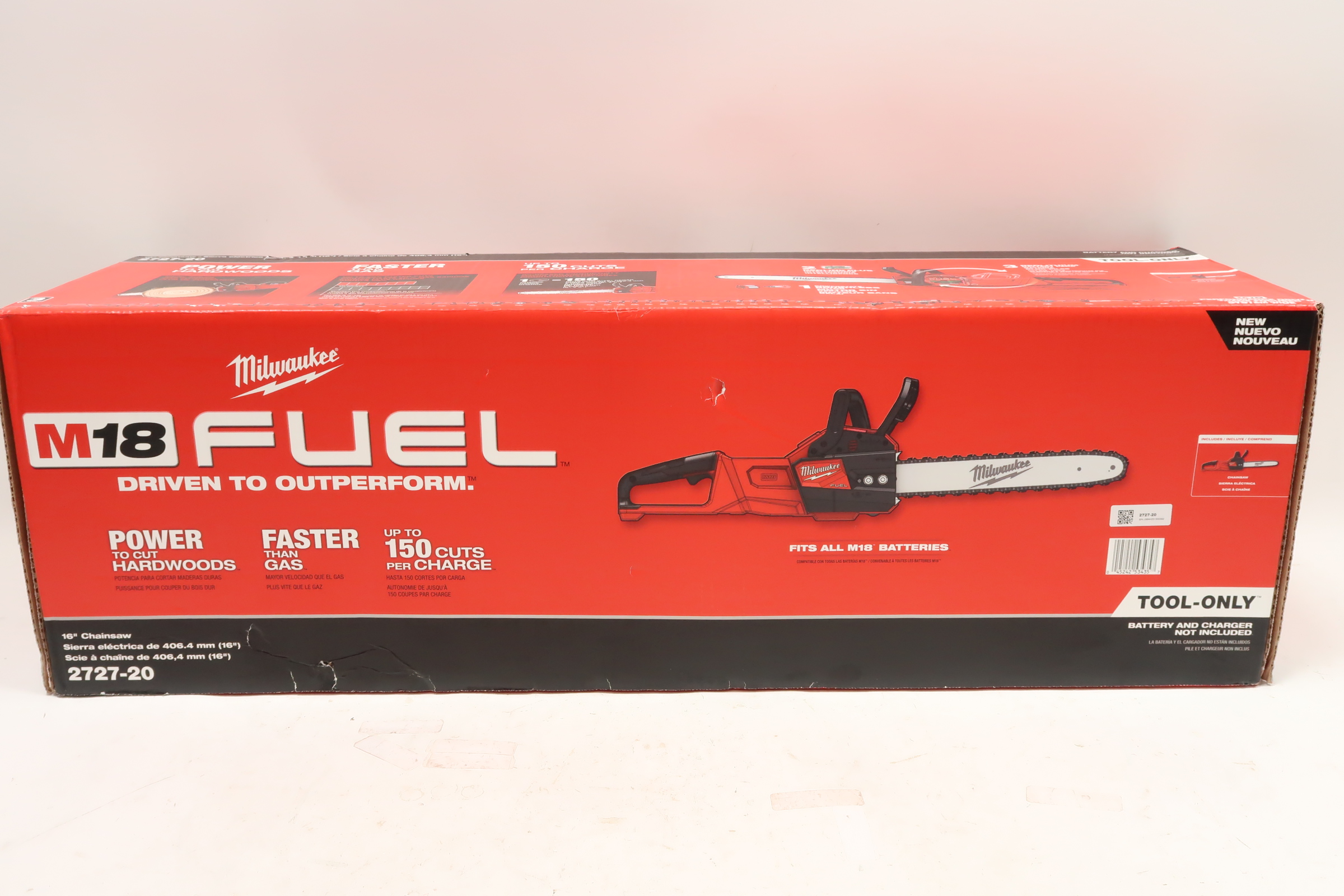 Milwaukee 2727-20 M18 FUEL 16" 18V Lithium-Ion Brushless Cordless Chainsaw