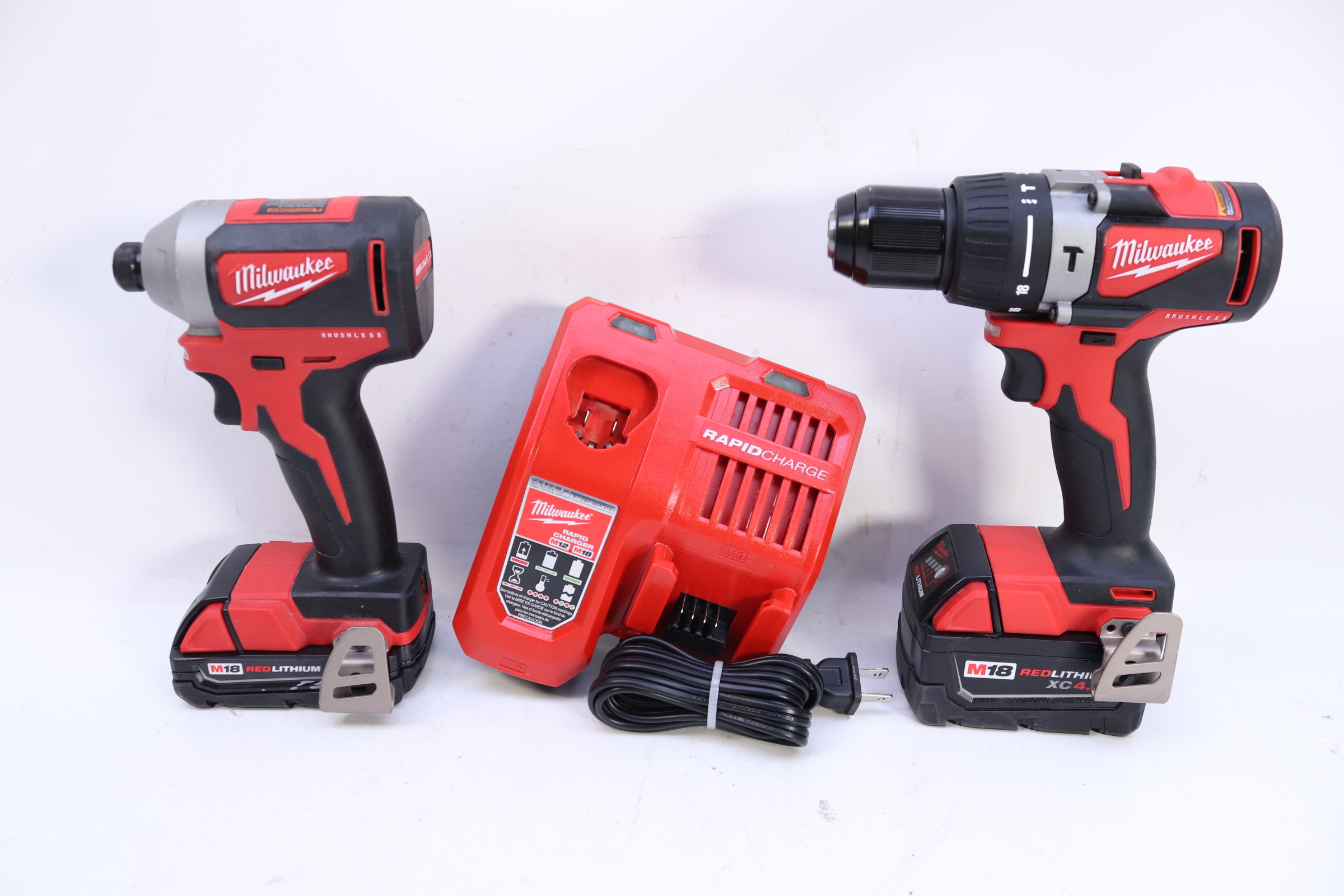 Milwaukee 2902-20 M18 18V Brushless Cordless 1/2" Hammer Drill/1/4 ...