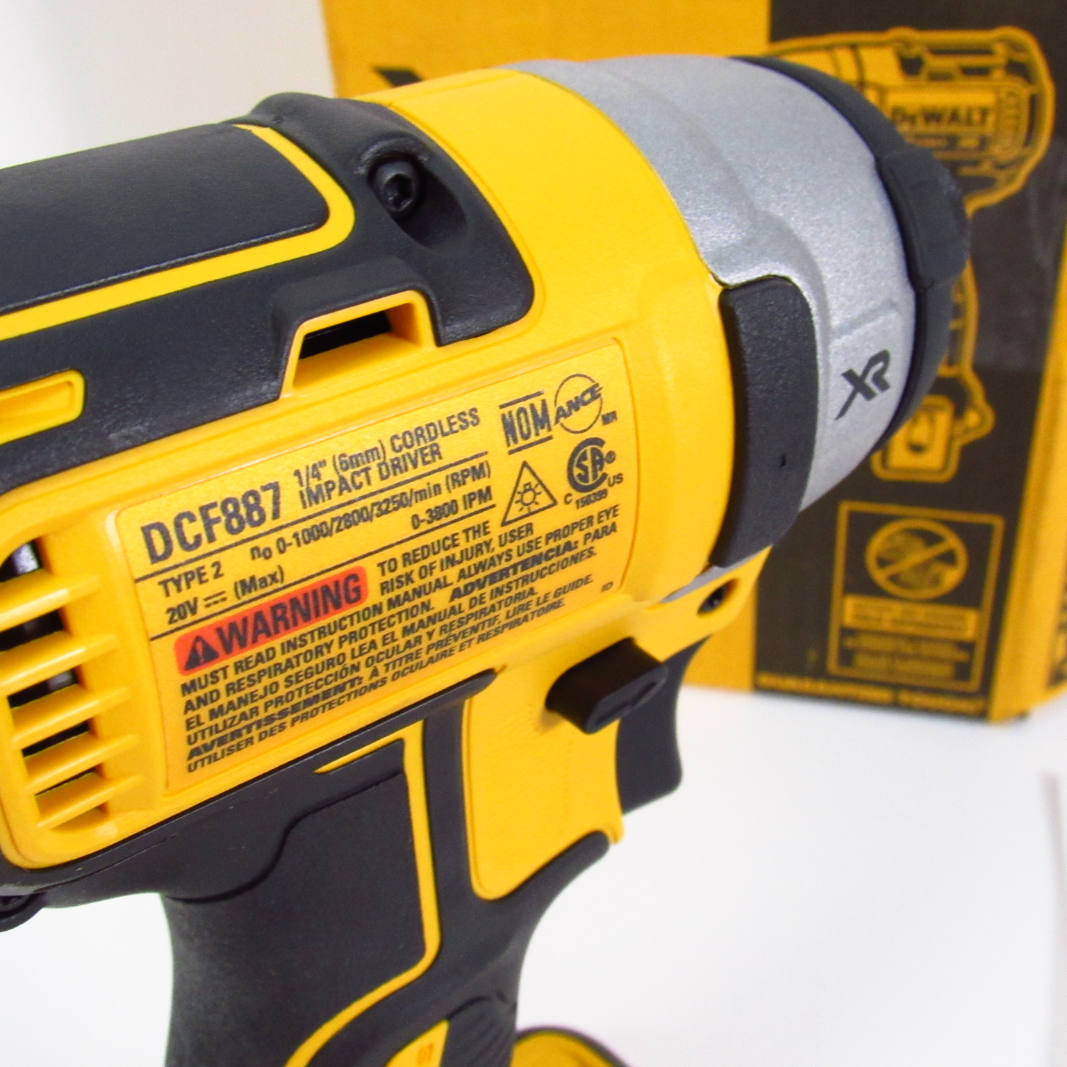 DeWalt XR DCF887B 20V 1/4'' 3-Speed Brushless Impact Driver - Tool Only