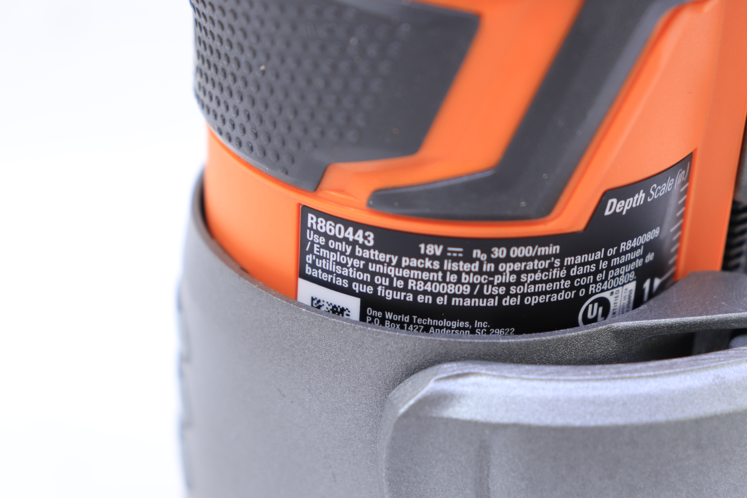 Ridgid R860443B 18V OCTANE Brushless Cordless Compact Fixed Base Router