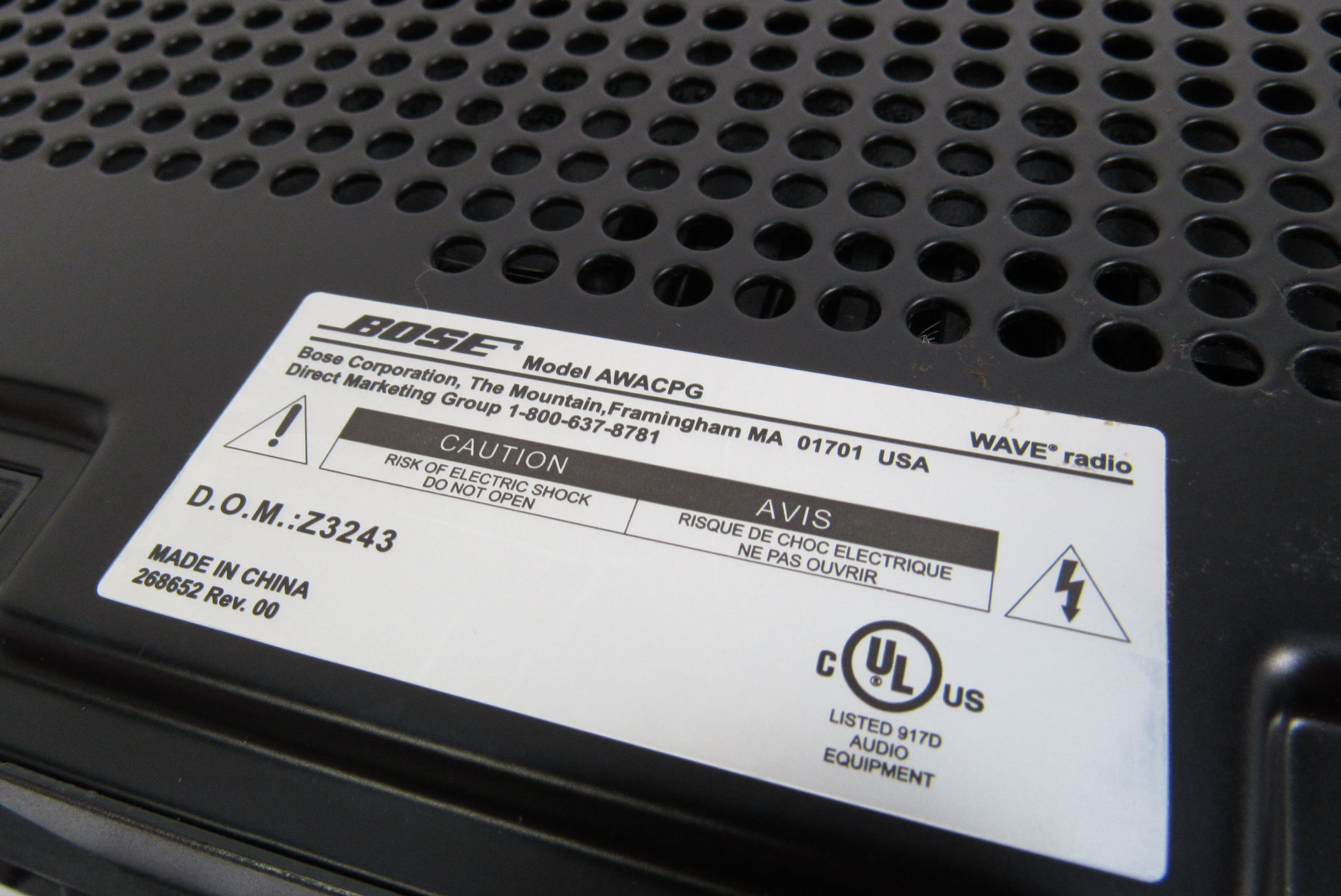 Bose Wave Radio AWR1G1 AM/FM Clock Music System & AWACPG Pedestal